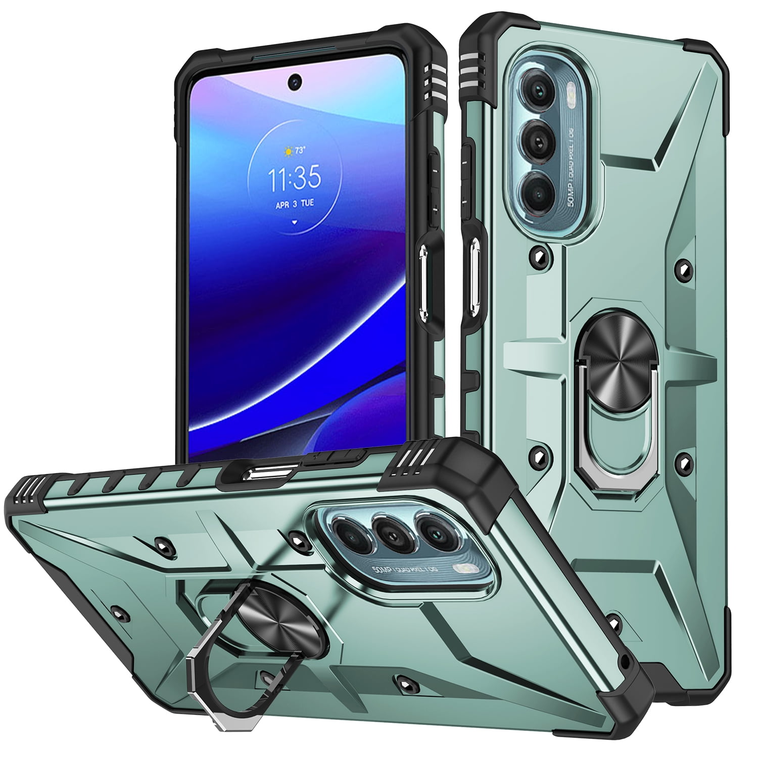 Dteck for Motorola Moto G 5G 2022 Case with Magnetic Ring Holder Stand ...