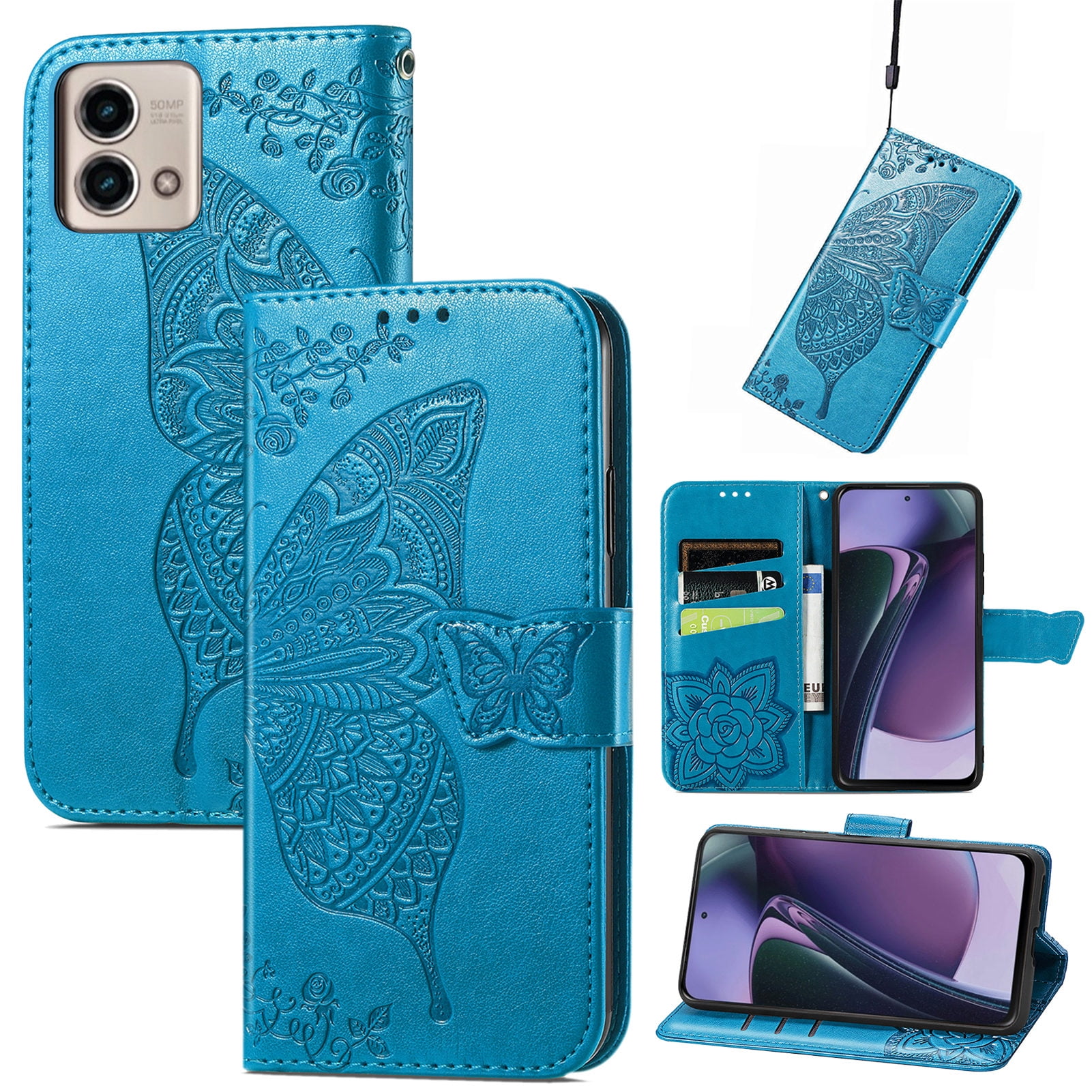 Dteck for Motorola Moto G Stylus 2023 Case Wallet, Women Flip Cover ...