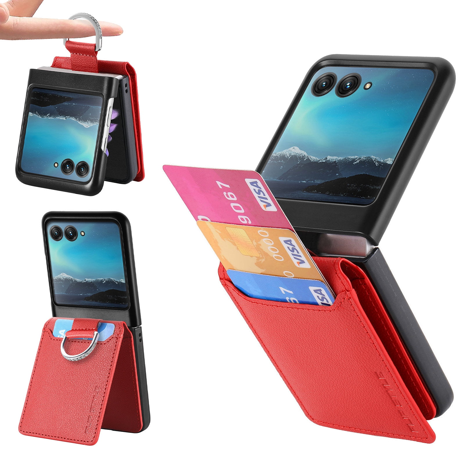 Dteck for Motorola Razr 40 Ultra Case Wallet with Card Holder, PU ...