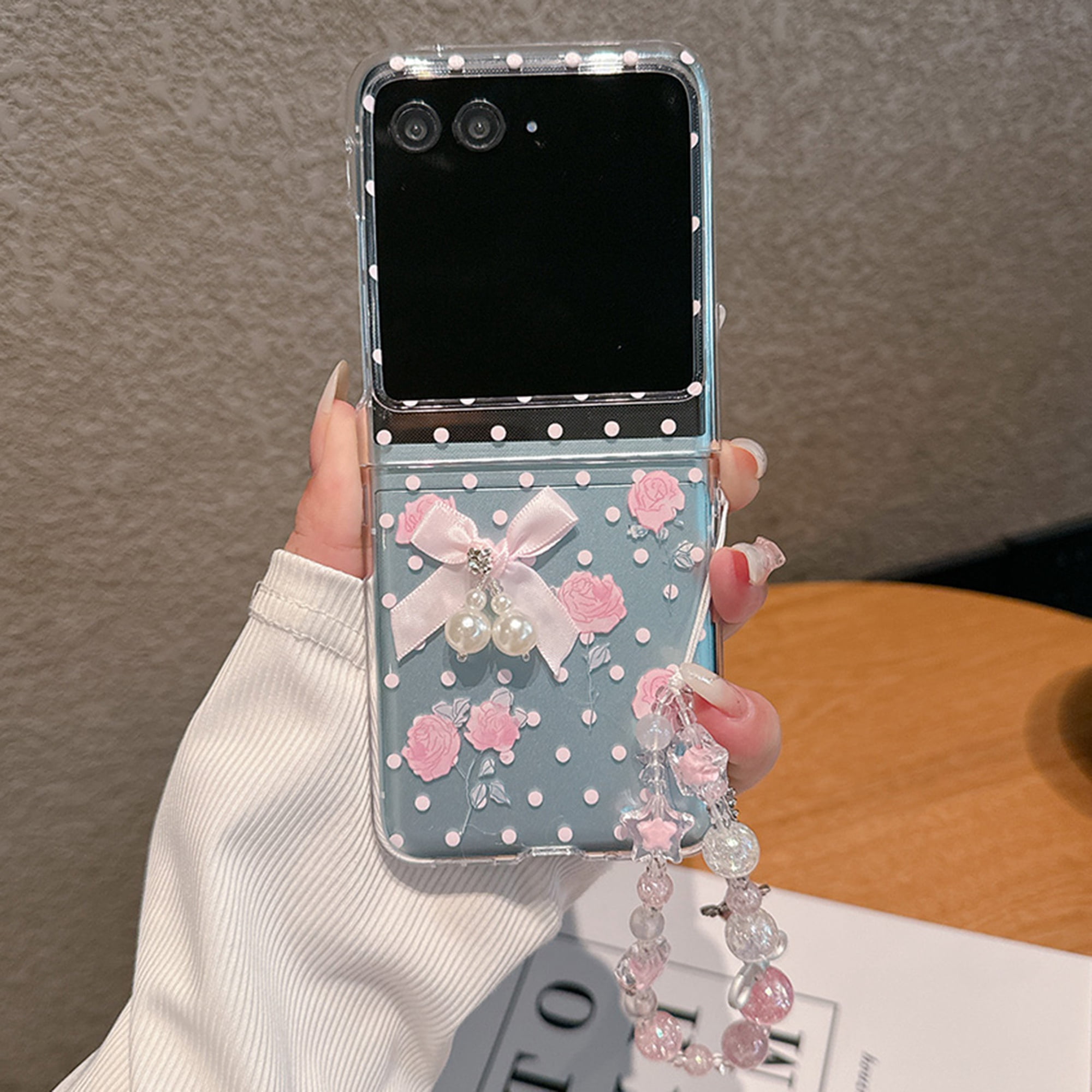 Dteck for Motorola Razr Ultra 2025 Case with Strap Bracelet Chain ...