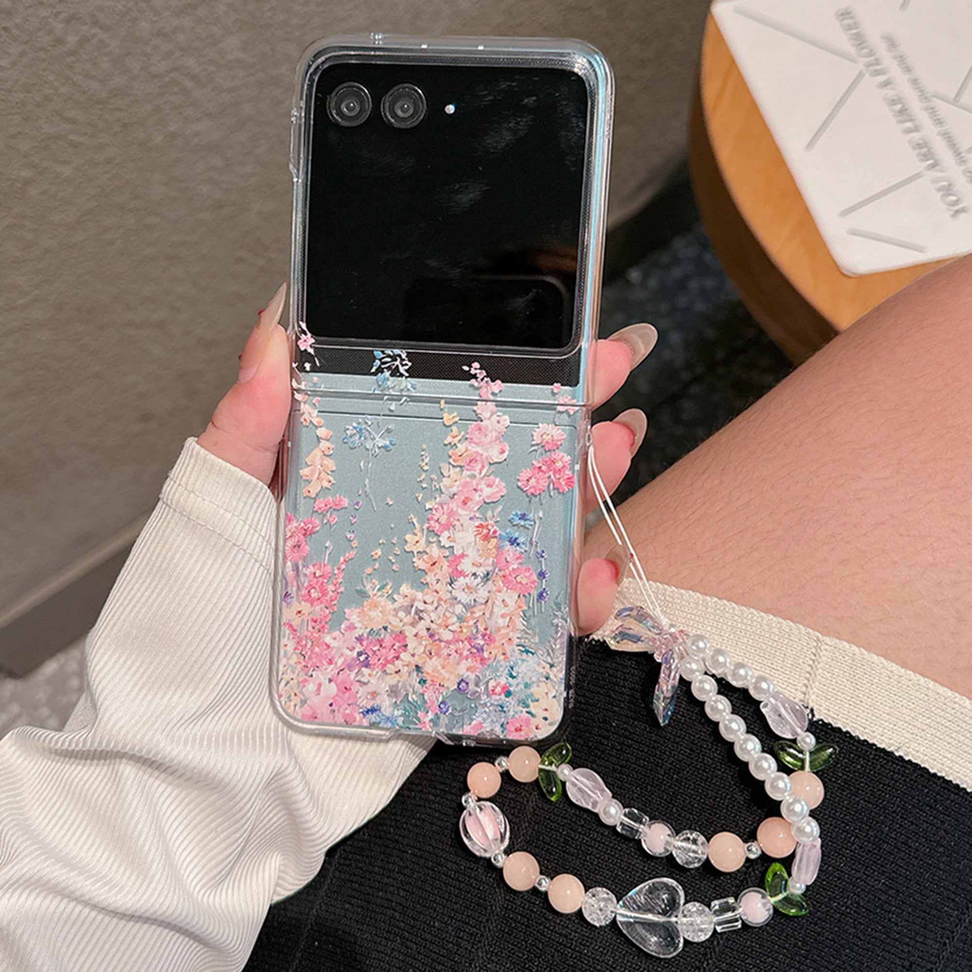 Dteck for Motorola Razr Ultra 2025 Case with Strap Bracelet Chain ...