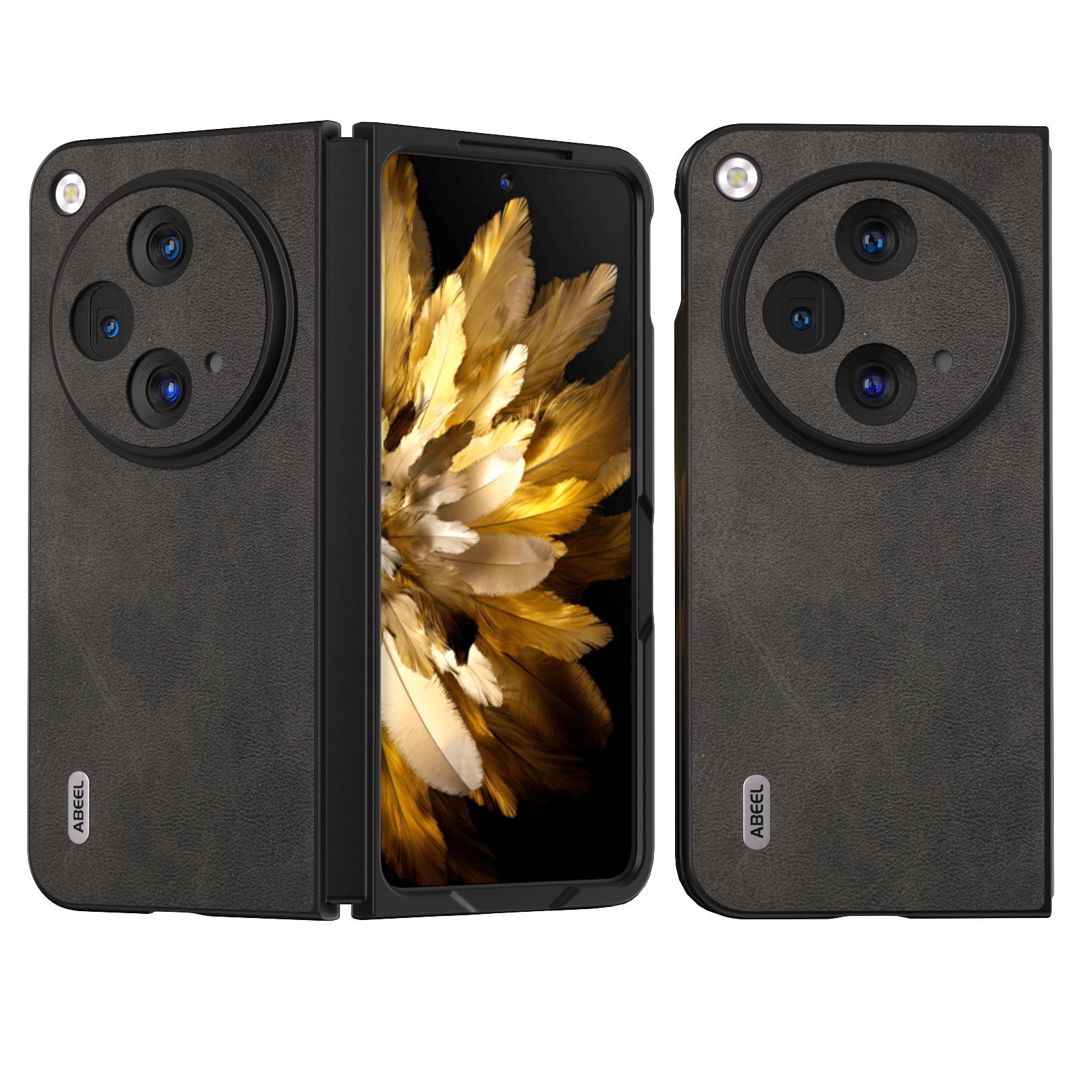 Dteck for OnePlus Open Phone Cover, Luxury PU Leather Anti-Fingerprint ...