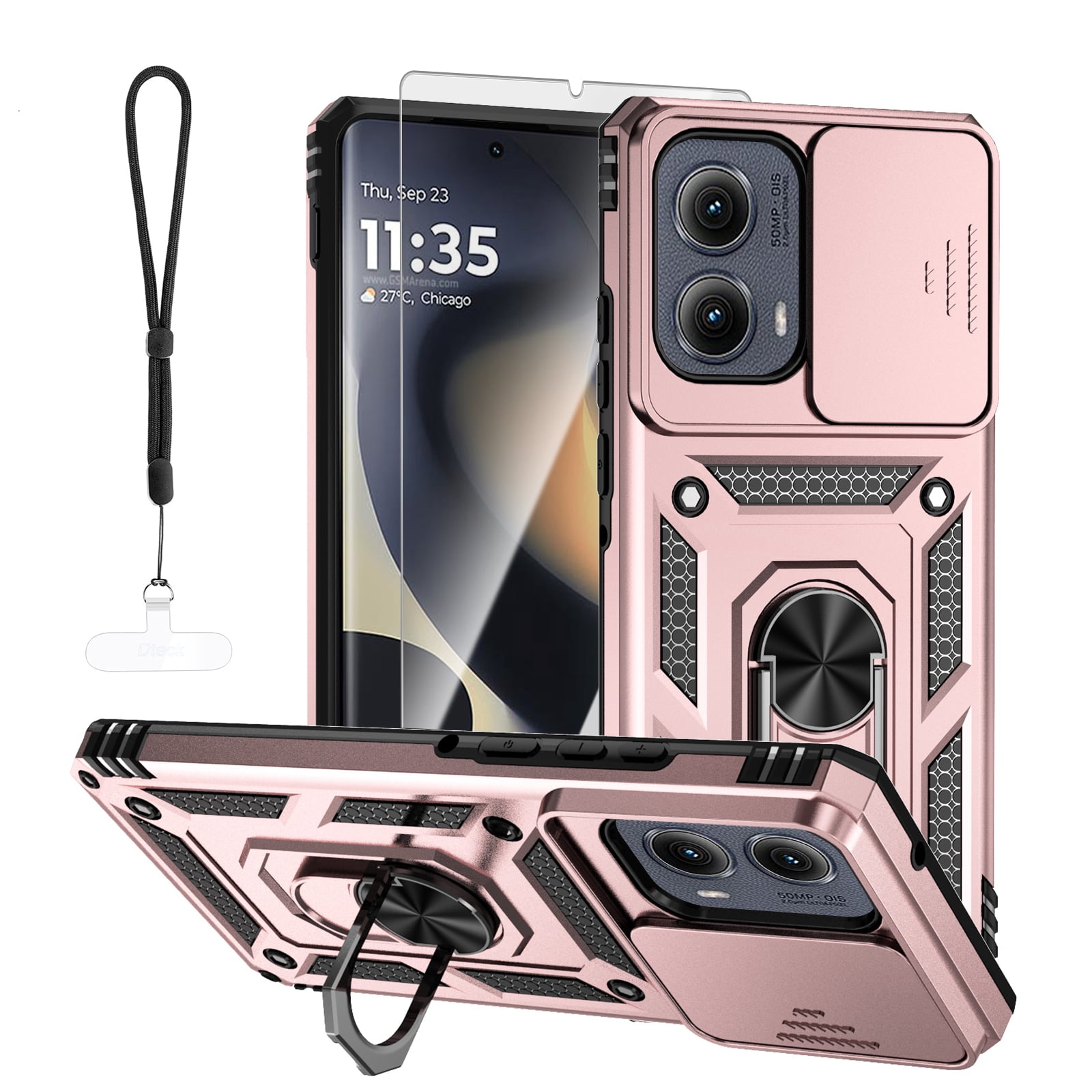 Dteck Phone Case For Motorola Edge (2024) with HD Screen Protector ...