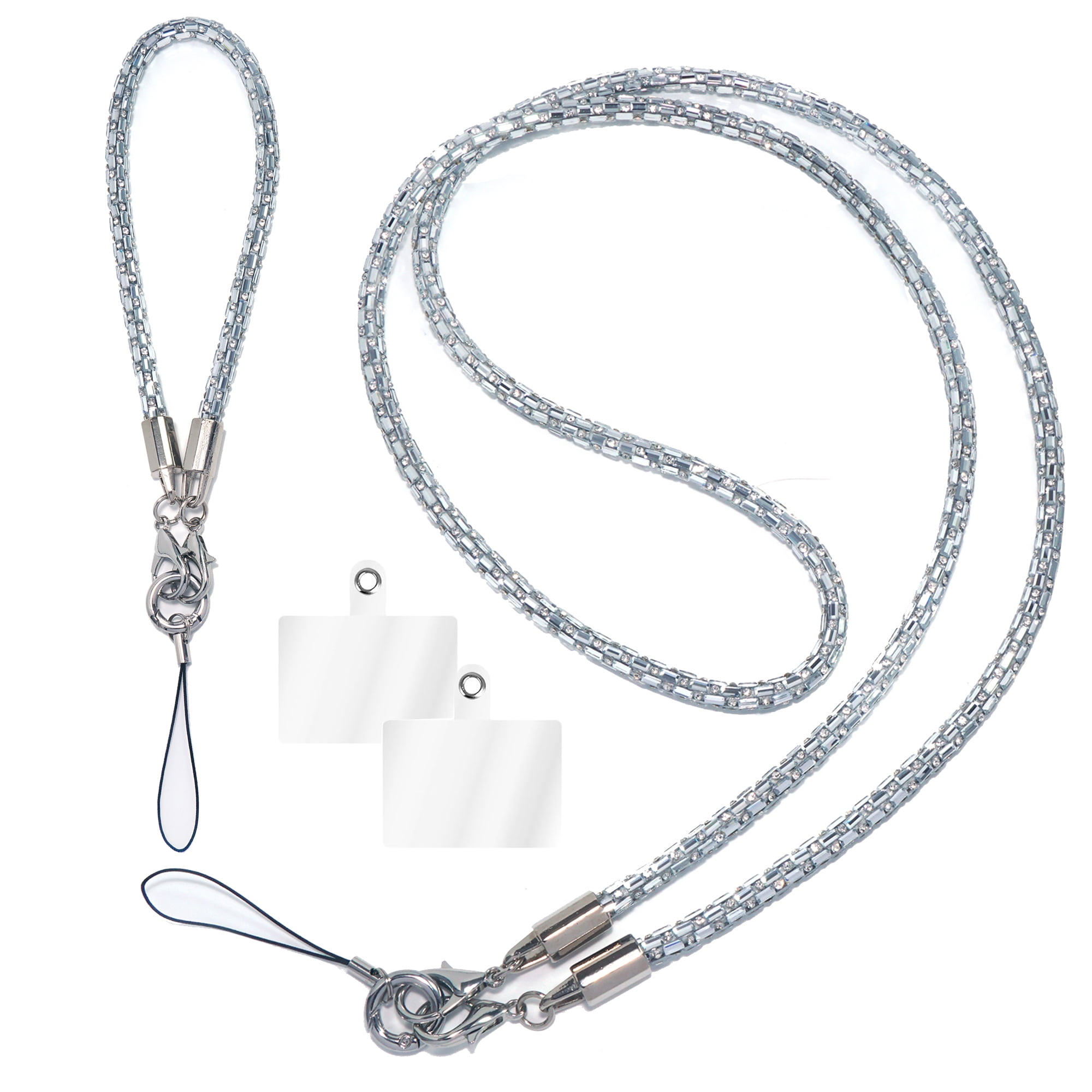 Dteck Phone Lanyards, Glitter Wrist Strap with Phone Patches String ...