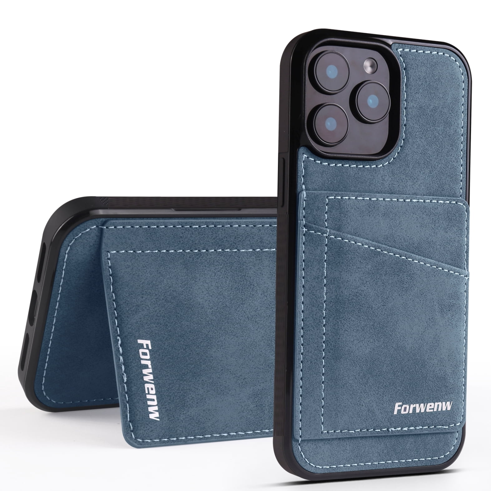 Dteck RFID Blocking Wallet Back Card Holder Case for iPhone 15 Pro Max ...