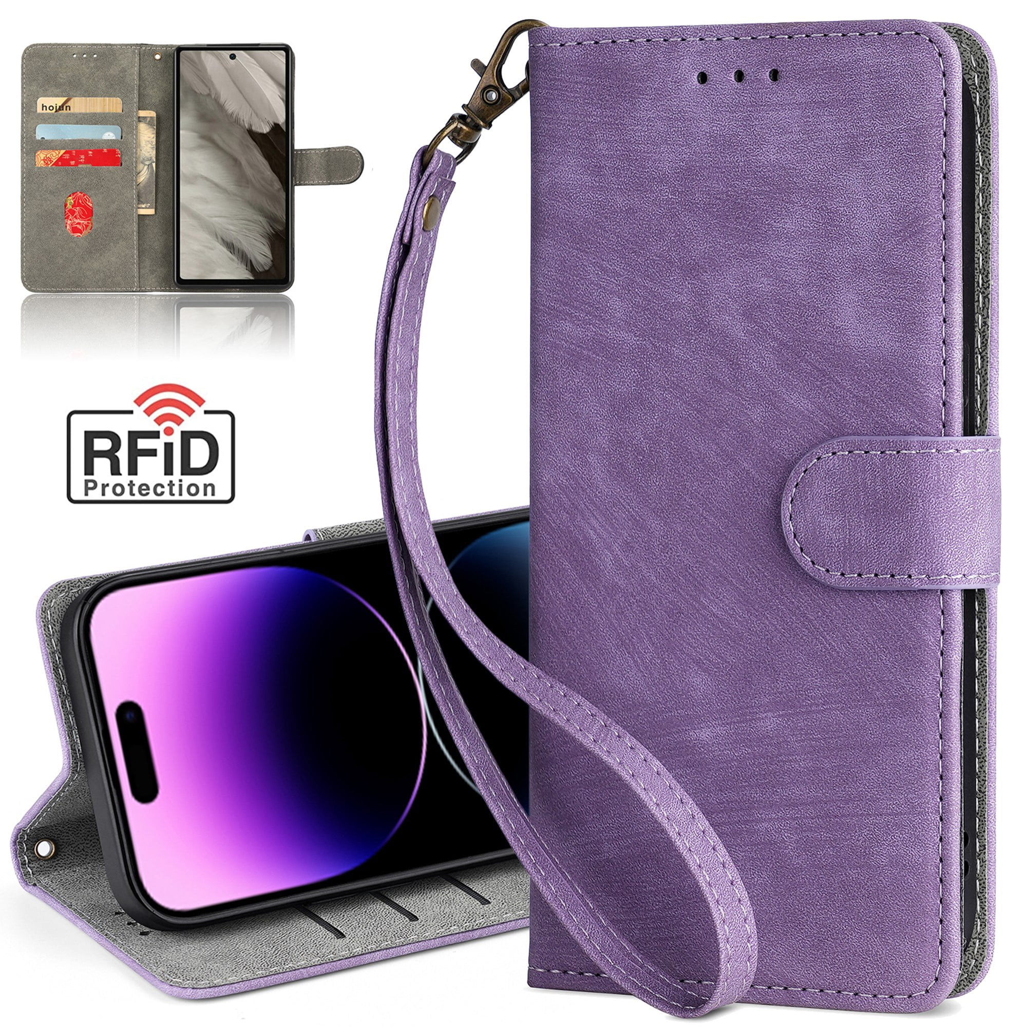 Dteck RFID Blocking Wallet Case for Motorola Moto G Play 2023, Magnetic ...