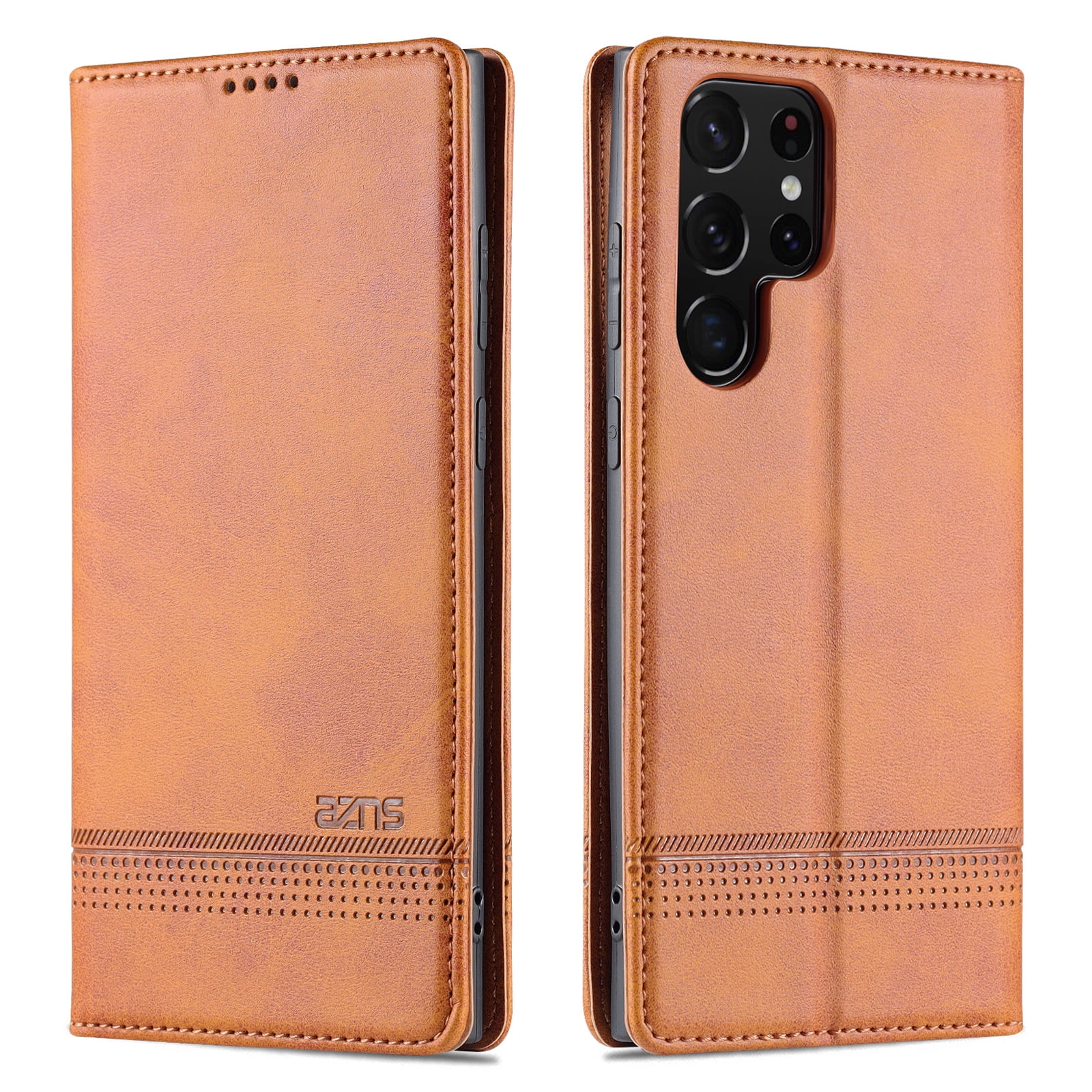 Dteck Retro for Samsung Galaxy S24 FE Case, Shockproof PU Leather ...
