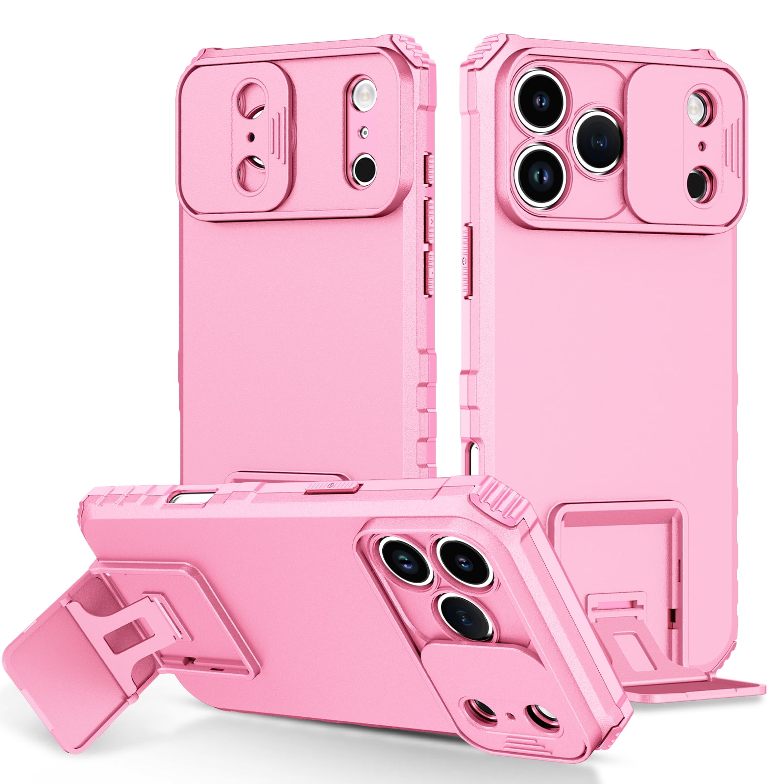 Dteck Rugged Kickstand Phone Case for iPhone 18 Pro, Shockproof Sliding ...