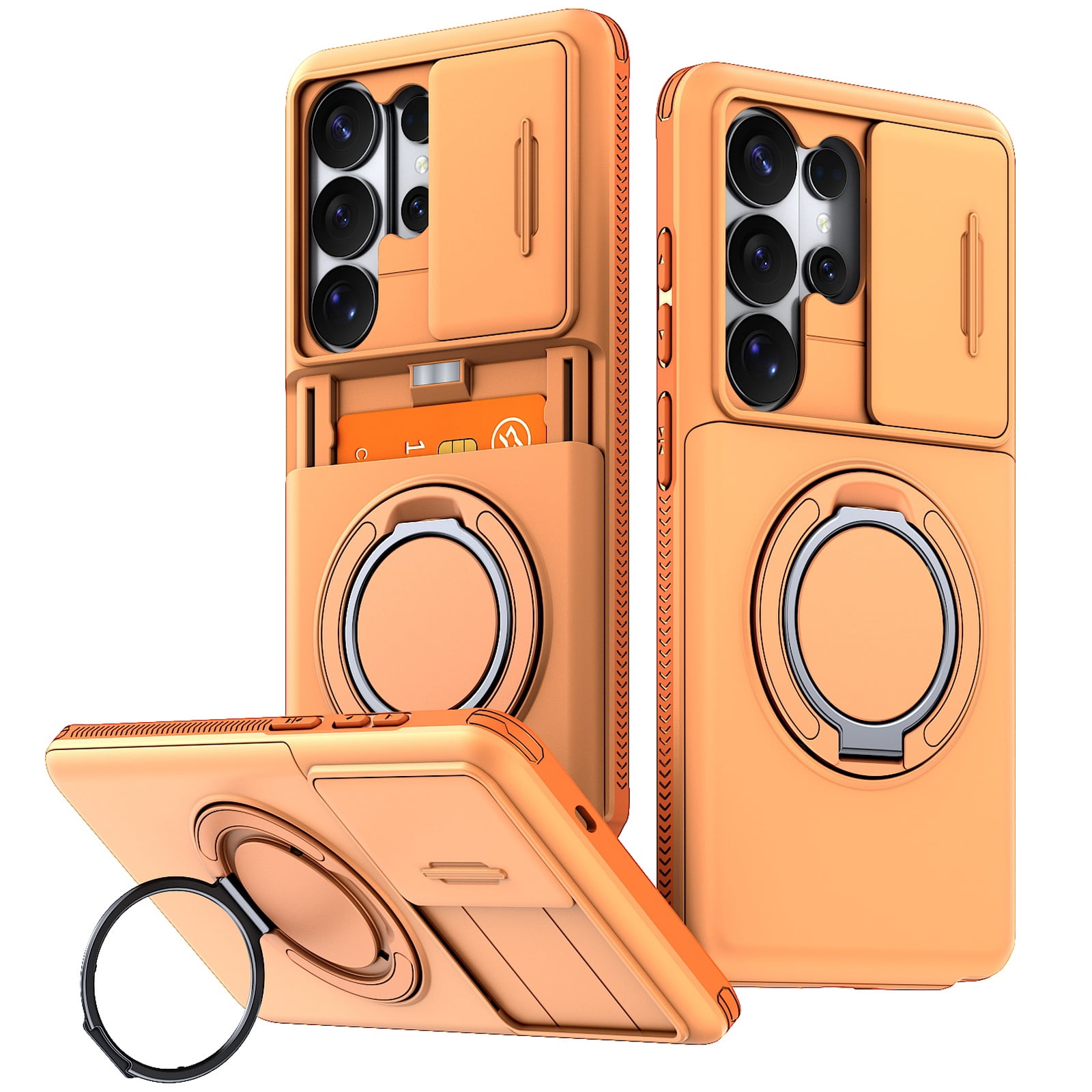 Dteck Rugged Phone Case with Card Holder Kickstand Camera Cover for ...
