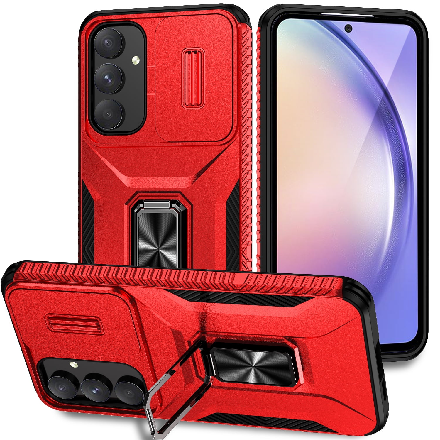 Dteck for Samsung Galaxy A16 5G Case with Slide Camera Lens Cover ...