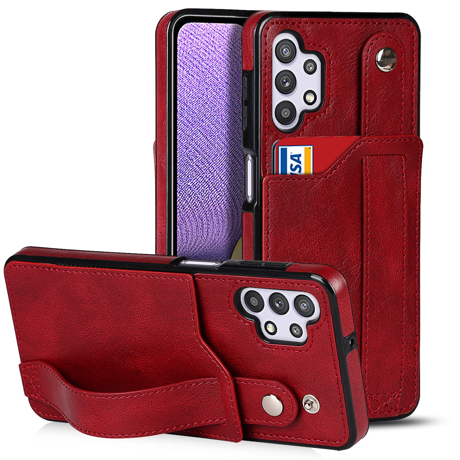 Dteck for Samsung Galaxy A32 5G Slim Case, Shockproof Premium PU ...