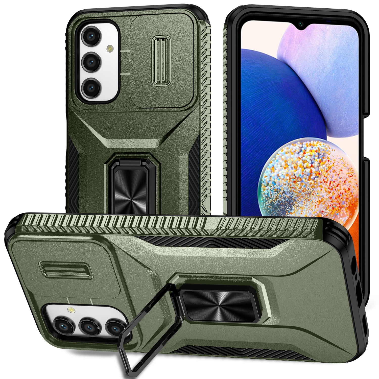 Dteck for Samsung Galaxy A35 5G Case with Slide Camera Cover,Magnetic ...