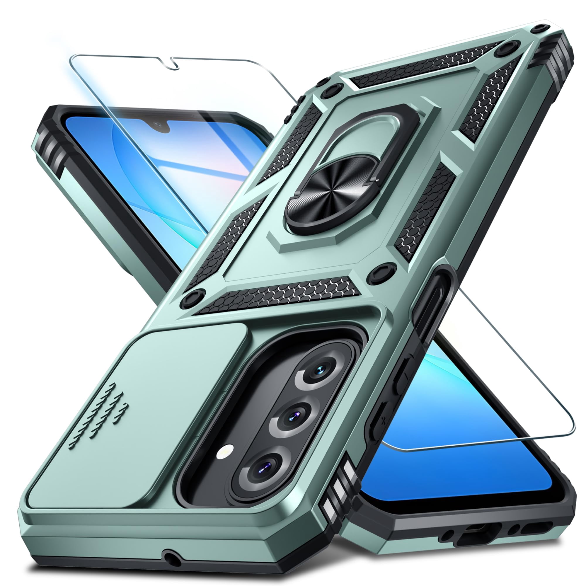 Dteck, Samsung Galaxy A37 5G Case, Shockproof Full Body, Green ...