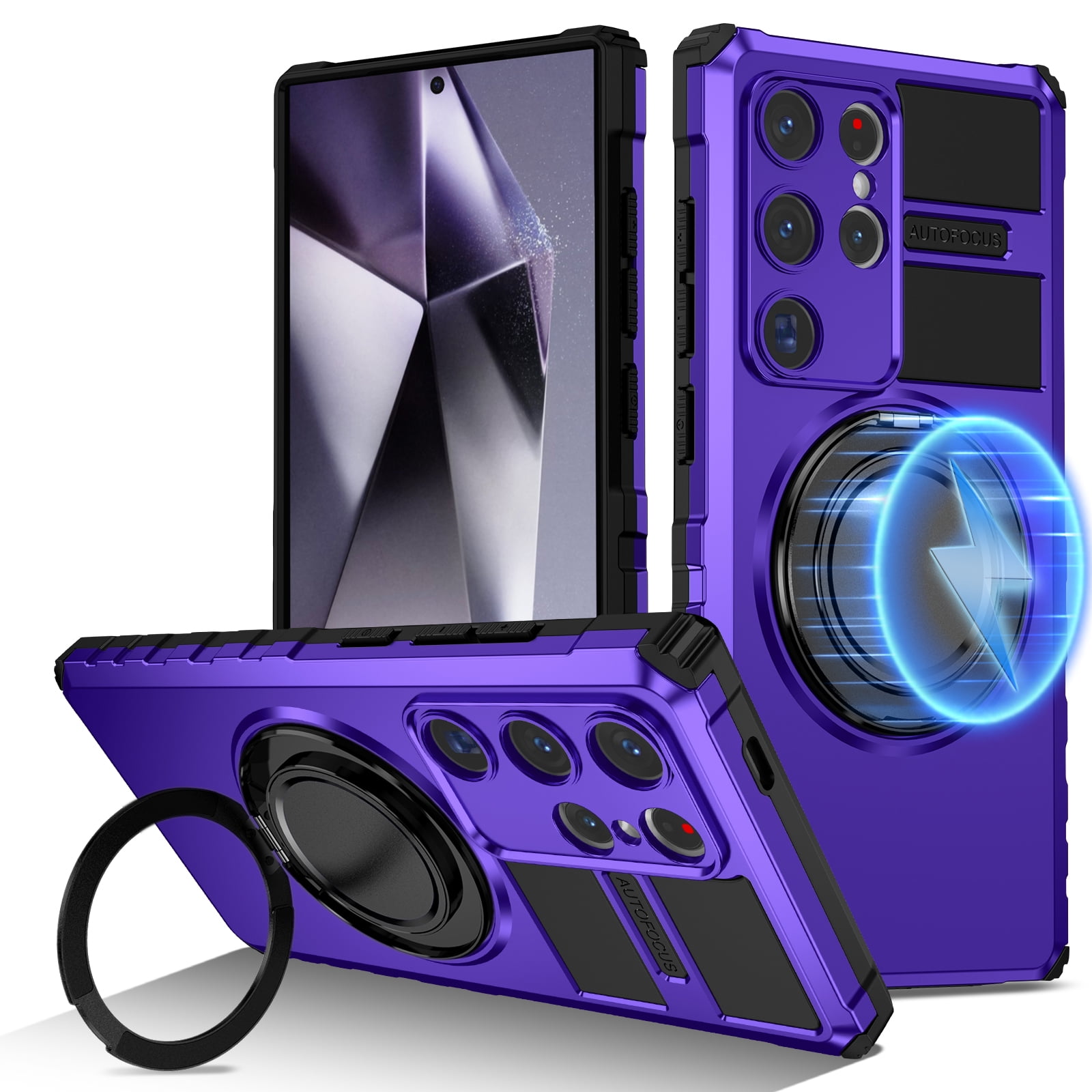 Dteck for Samsung Galaxy Note20 Ultra Case with Rotating Ring Stand, Compatible with MagSafe ...