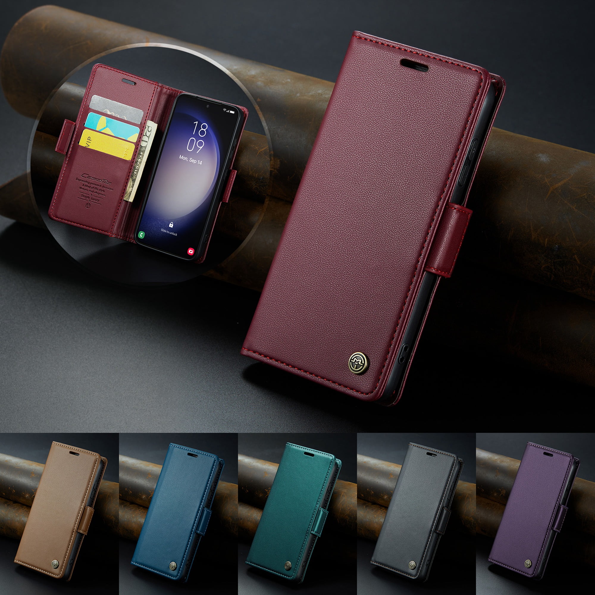 Dteck for Samsung Galaxy S10 Case Wallet with RFID Blocking Card Holder ...