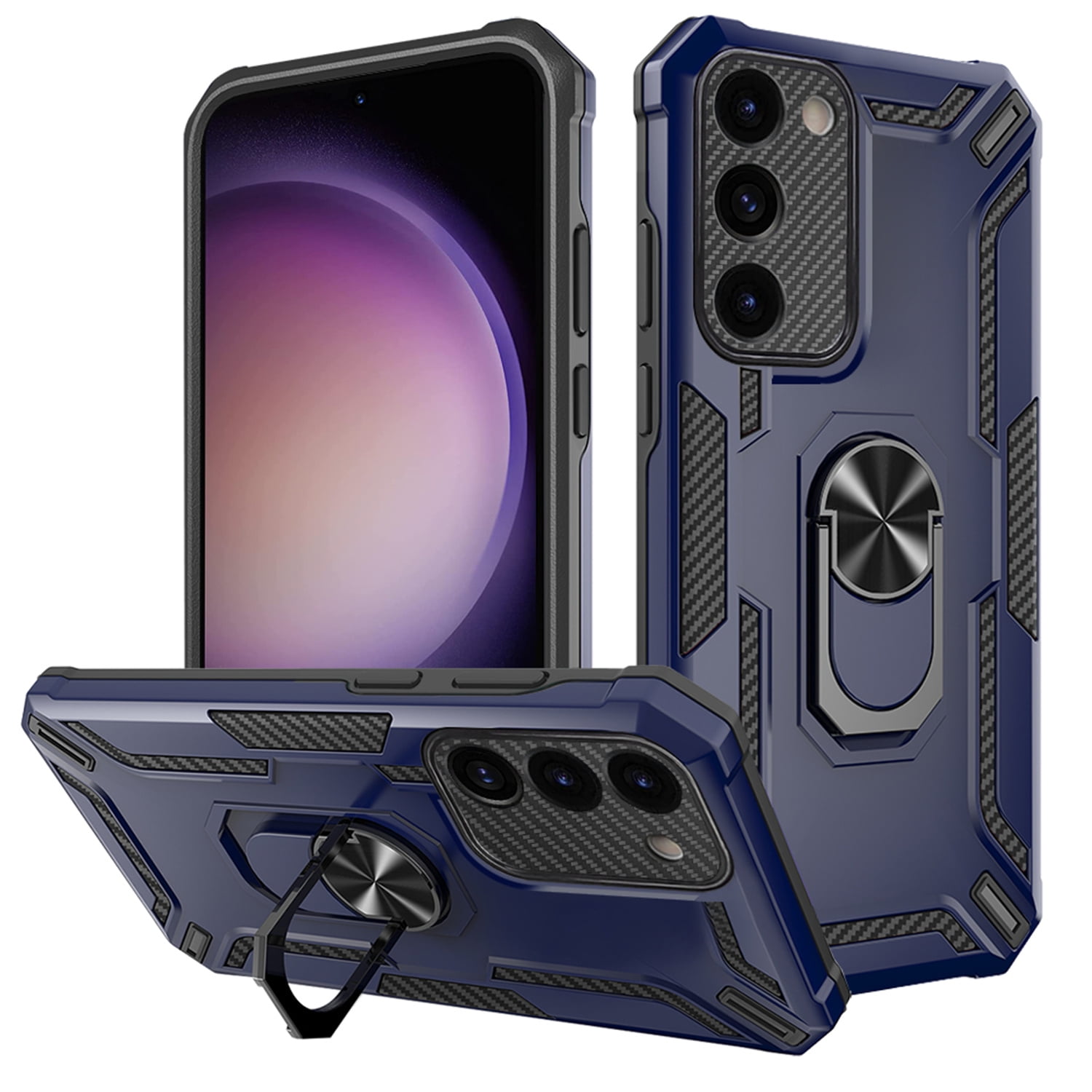 Dteck for Samsung Galaxy S20 FE Case, Magnetic Rotated Kickstand Military Grade Hybrid ...