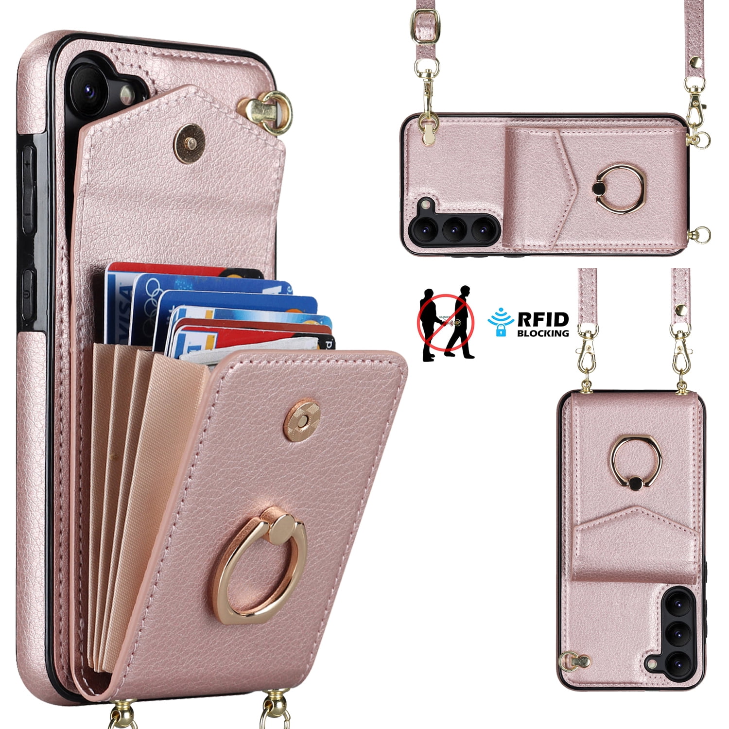 Dteck for Samsung Galaxy S22 Case Wallet with RFID Blocking Card Holder ...
