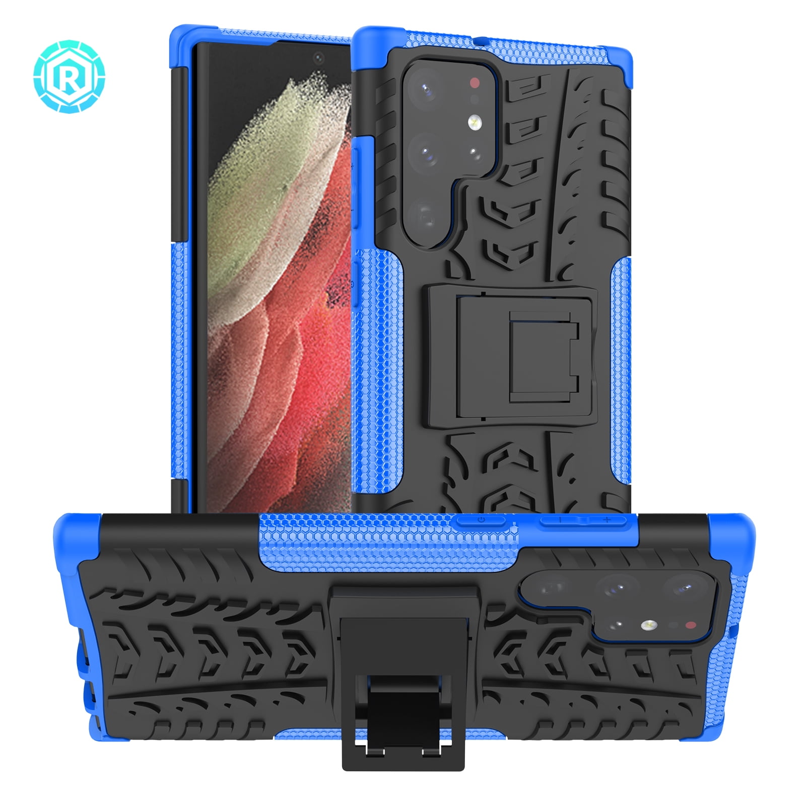 Dteck for Samsung Galaxy S22 Ultra Case, With Kickstand Heavy Duty ...