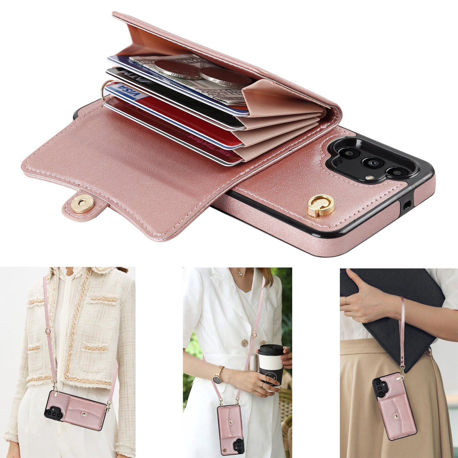 Dteck for Samsung Galaxy S22 Ultra Wallet Case, PU Leather Case with ...