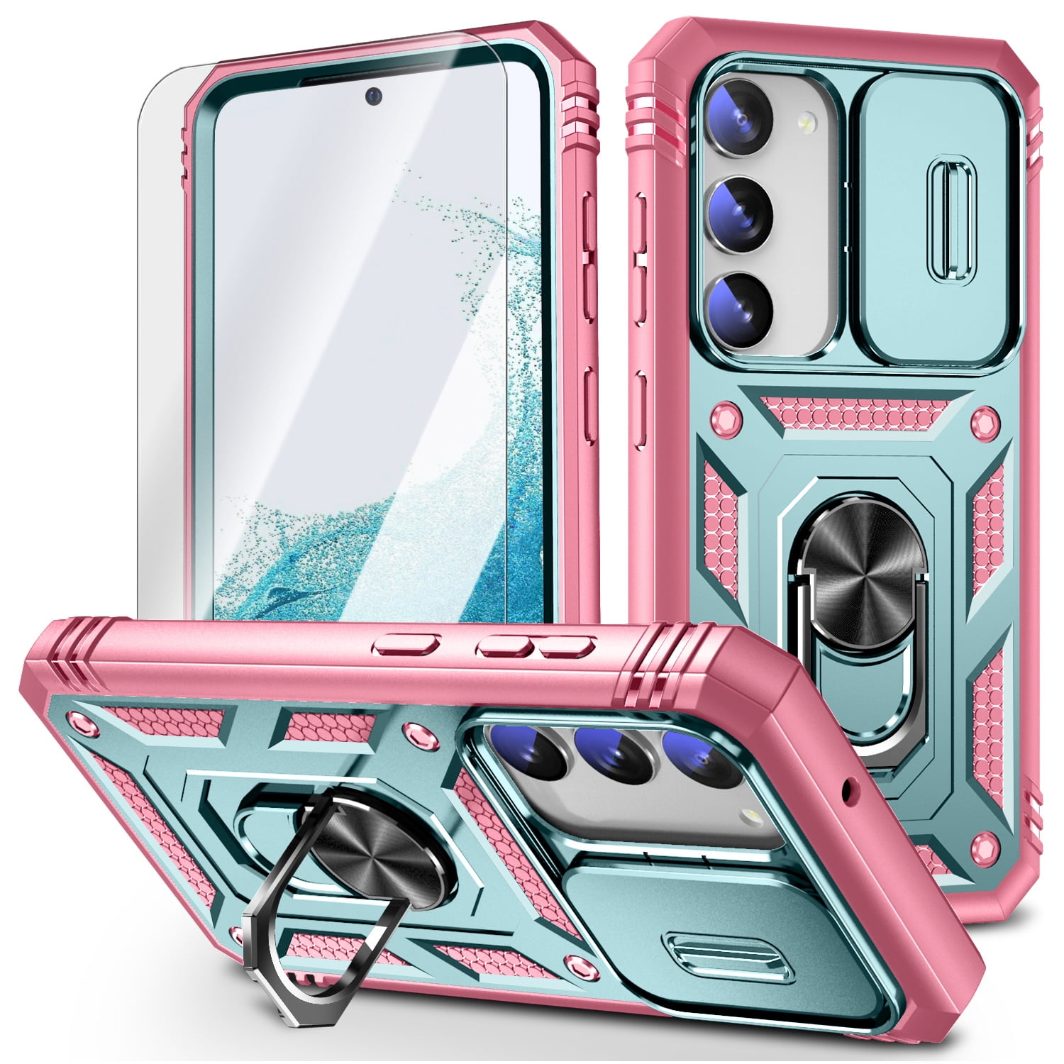 Dteck for Samsung Galaxy S23 FE Case, Samsung S23 FE 5G Case with Slide ...