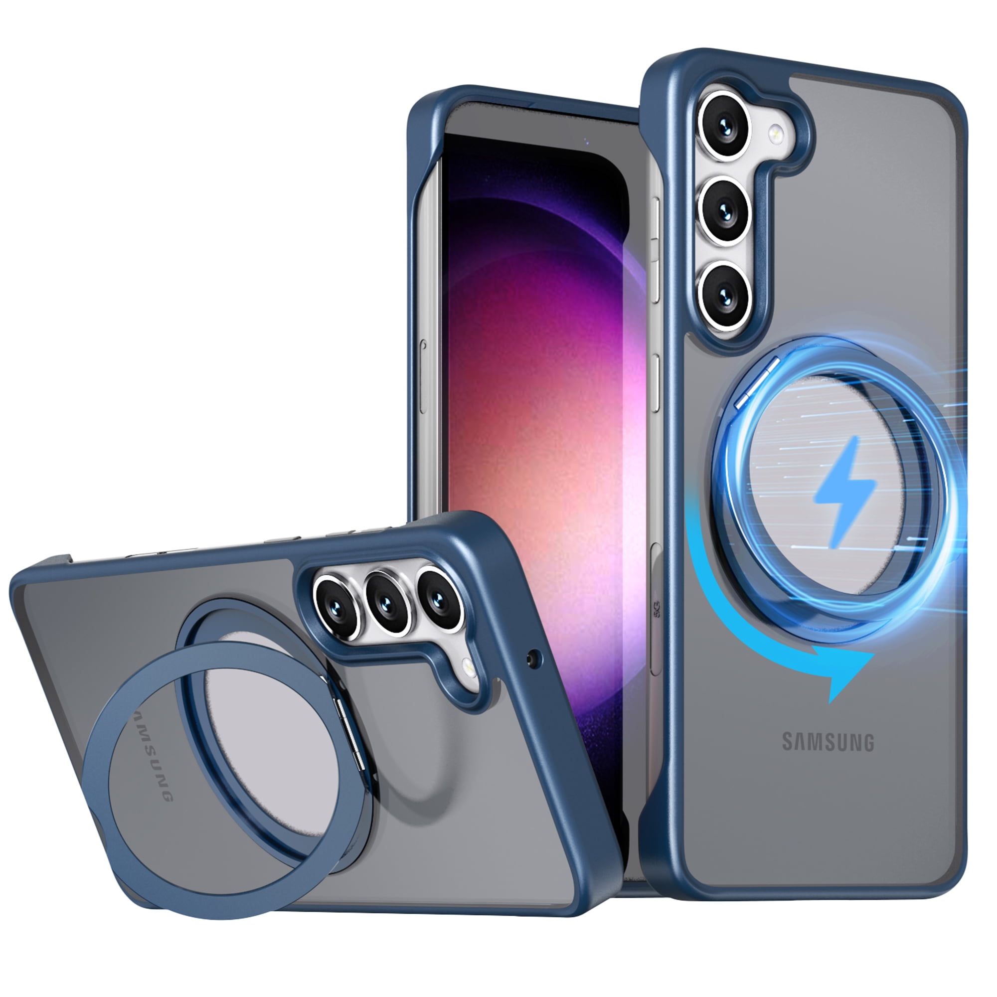 Dteck for Samsung Galaxy S24 Case with Rotating Invisible Stand,S24 ...