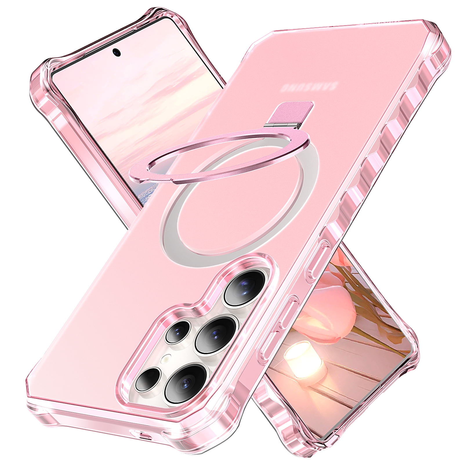 Dteck for Samsung Galaxy S24 Ultra Case with Rotating Magnetic Stand, Compatible with MagSafe ...