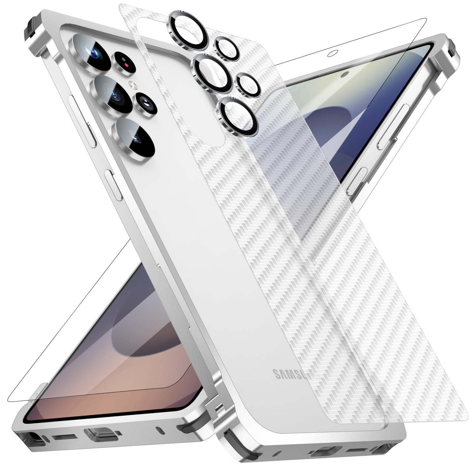 Dteck for Samsung Galaxy S24 Ultra Metal Bumper Case,Slim Fit ...