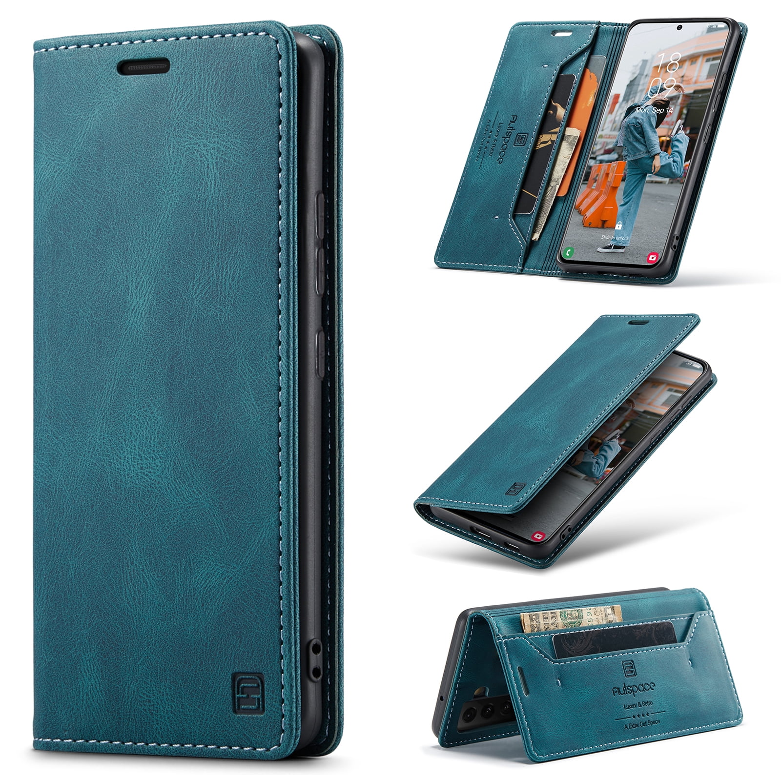Dteck for Samsung Galaxy S24 Ultra Wallet Case with RFID Blocking Credit Card Holder,PU Leather ...