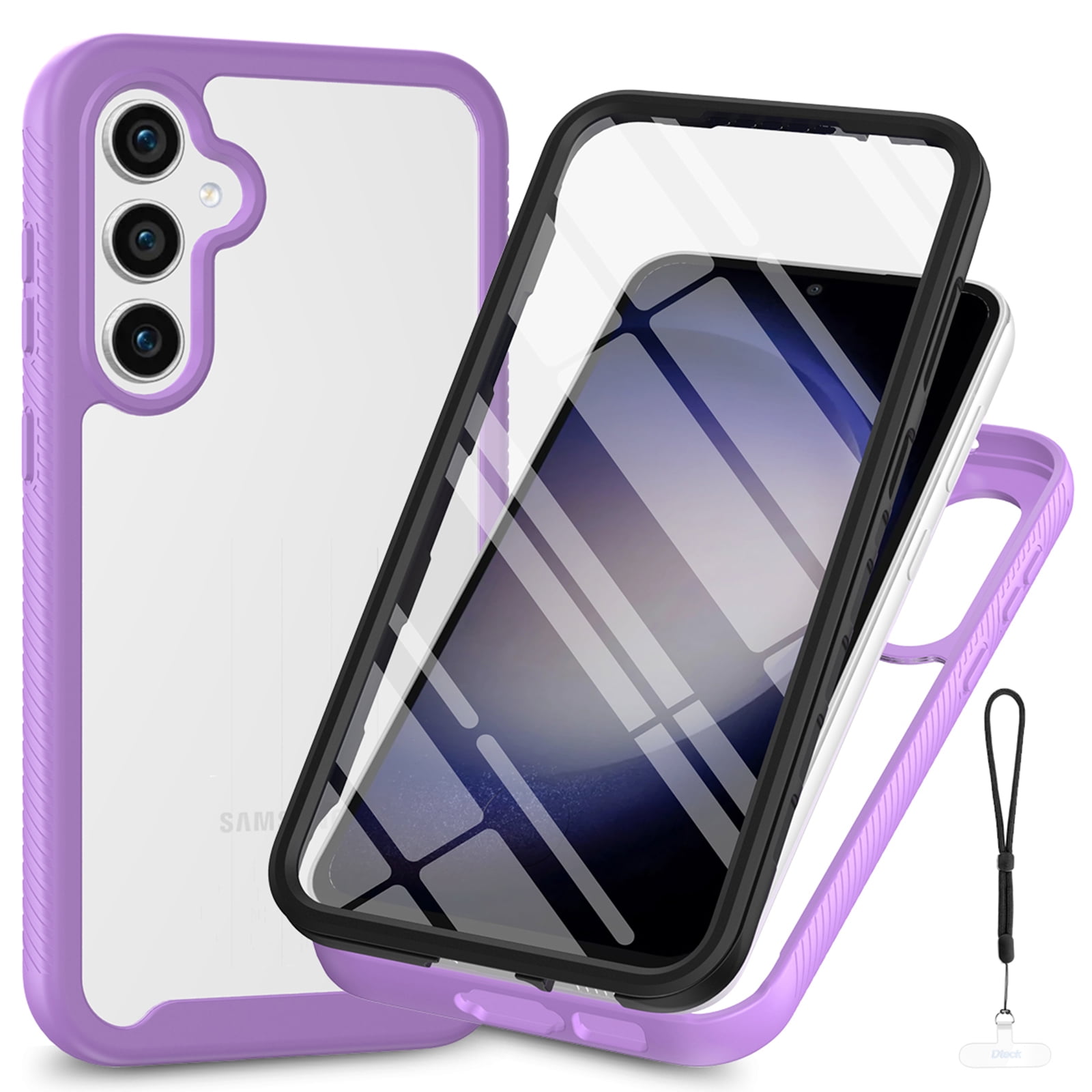 Dteck for Samsung Galaxy S25 Edge Case with Built-in Screen Protector ...