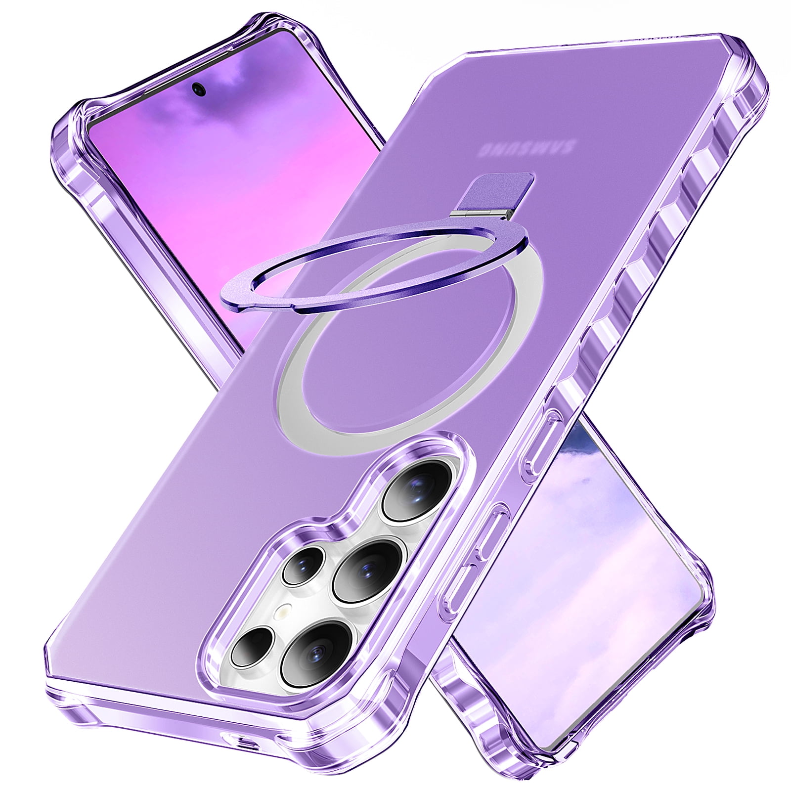 Dteck for Samsung Galaxy S25 Ultra Case with Rotating Magnetic Stand, Compatible with MagSafe ...