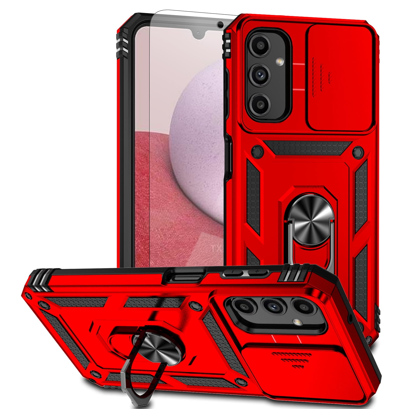 Dteck for Samsung Galaxy S26 Case with Camera Cover HD Screen Protector ...