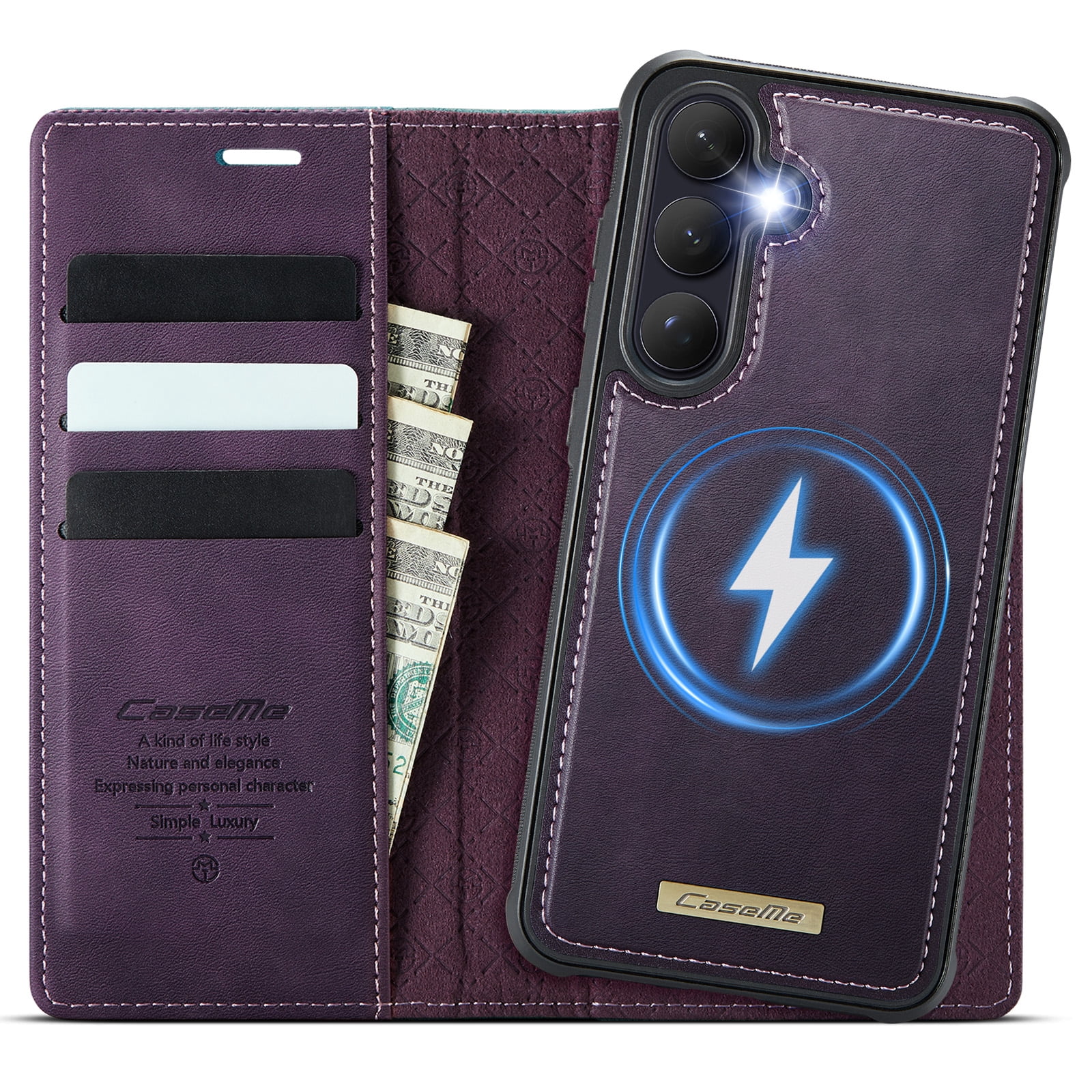 Dteck for Samsung Galaxy S26 Detachable Wallet Case with Card Holder, 2 ...