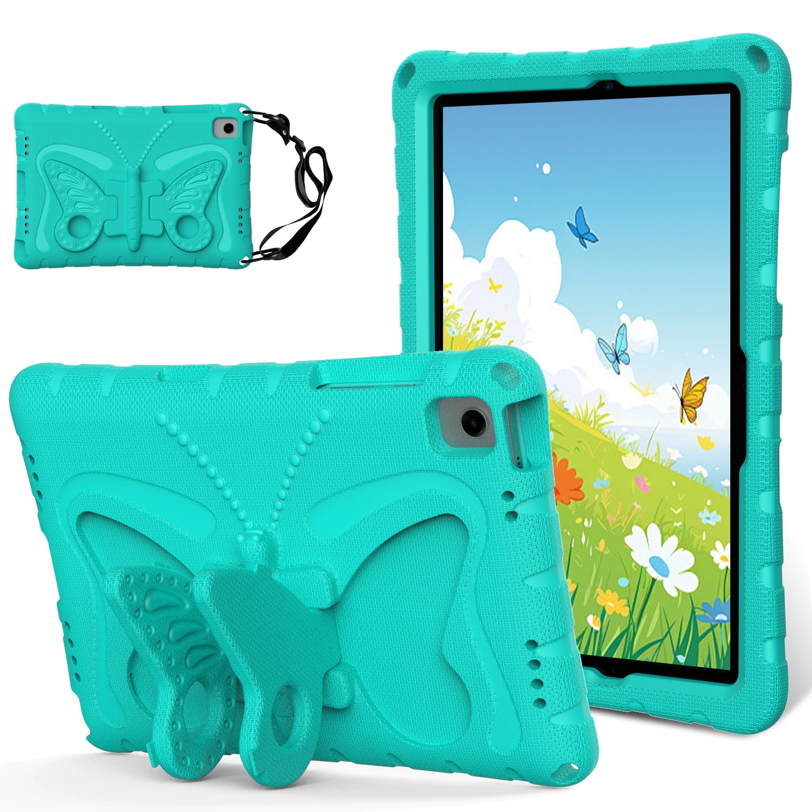 Dteck for Samsung Galaxy Tab A9 Case with Kickstand Butterfly Wings ...