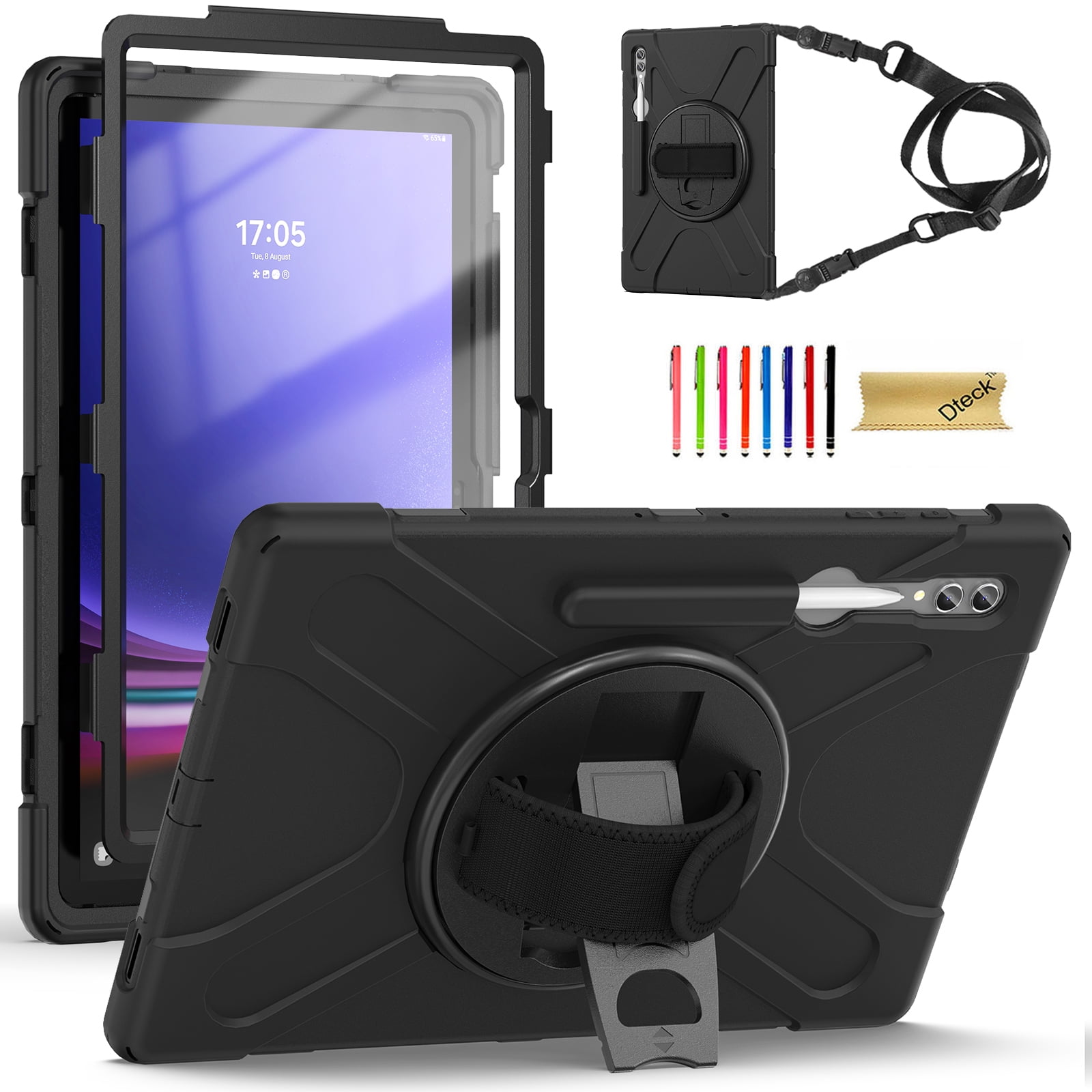 Dteck for Samsung Galaxy Tab S10 Plus/ S9 FE Plus/ S9 Plus 5G Tablet 12.4" Case with Built-in ...
