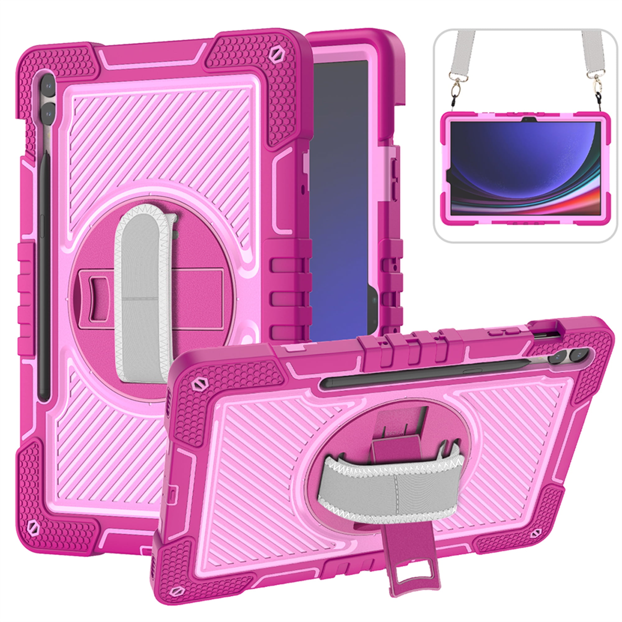 Dteck for Samsung Galaxy Tab S9 FE+ 5G Case / Tab S9 Plus Case 12.4" 2023 With Pencil Holder ...