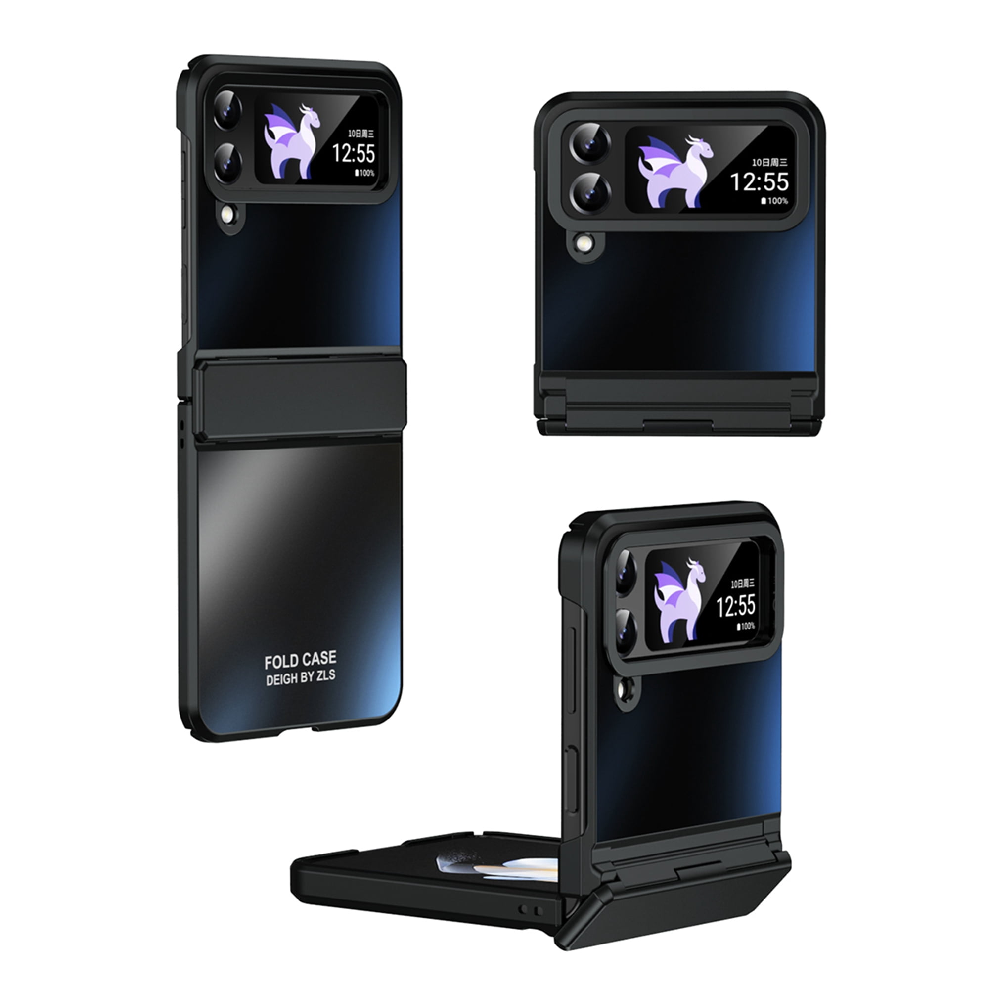 Dteck Samsung Galaxy Z Flip 3 Case with Hinge Protection, Z Flip3 5G ...