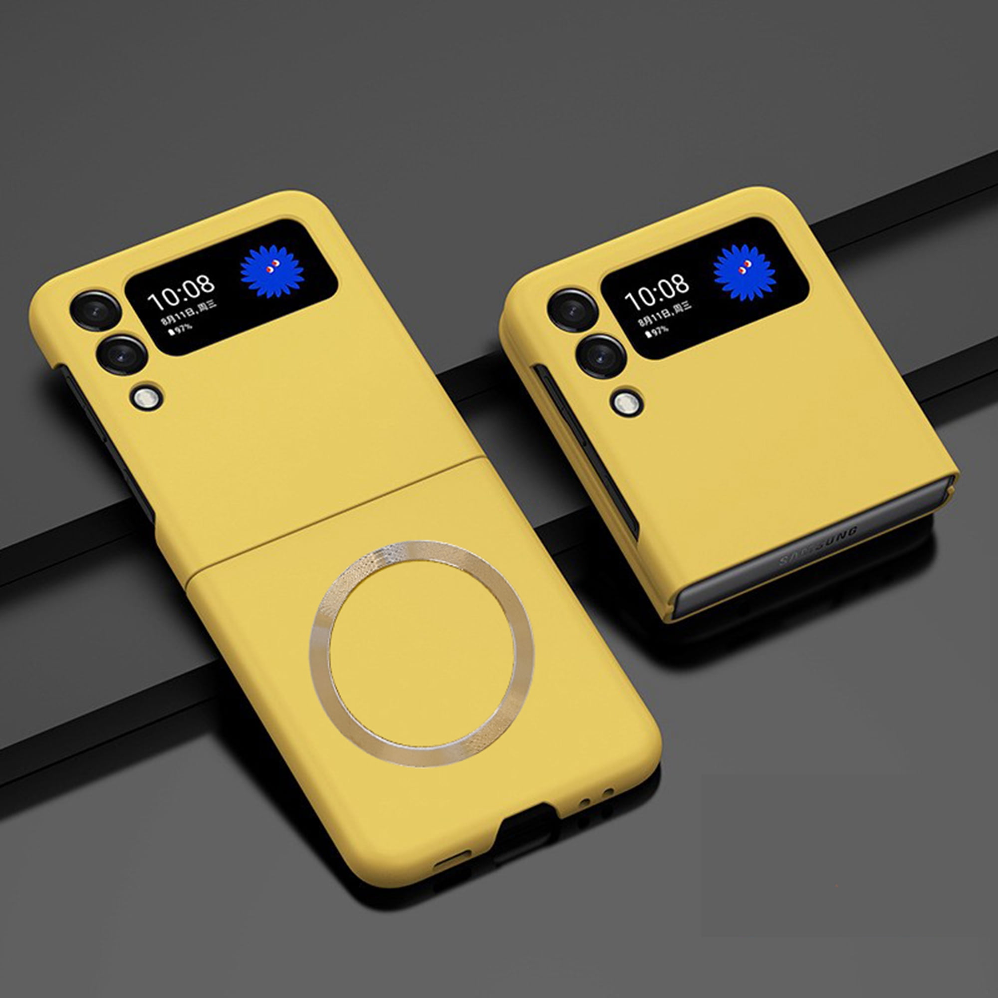 Dteck for Samsung Galaxy Z Flip 4 Case with Powerful Magnet, Z Flip 4 ...