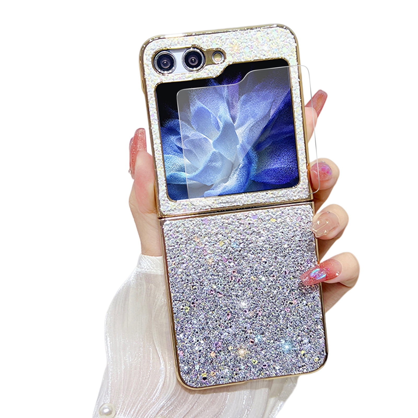 Dteck for Samsung Galaxy Z Flip 5 Case with Small Screen Protector, Z ...