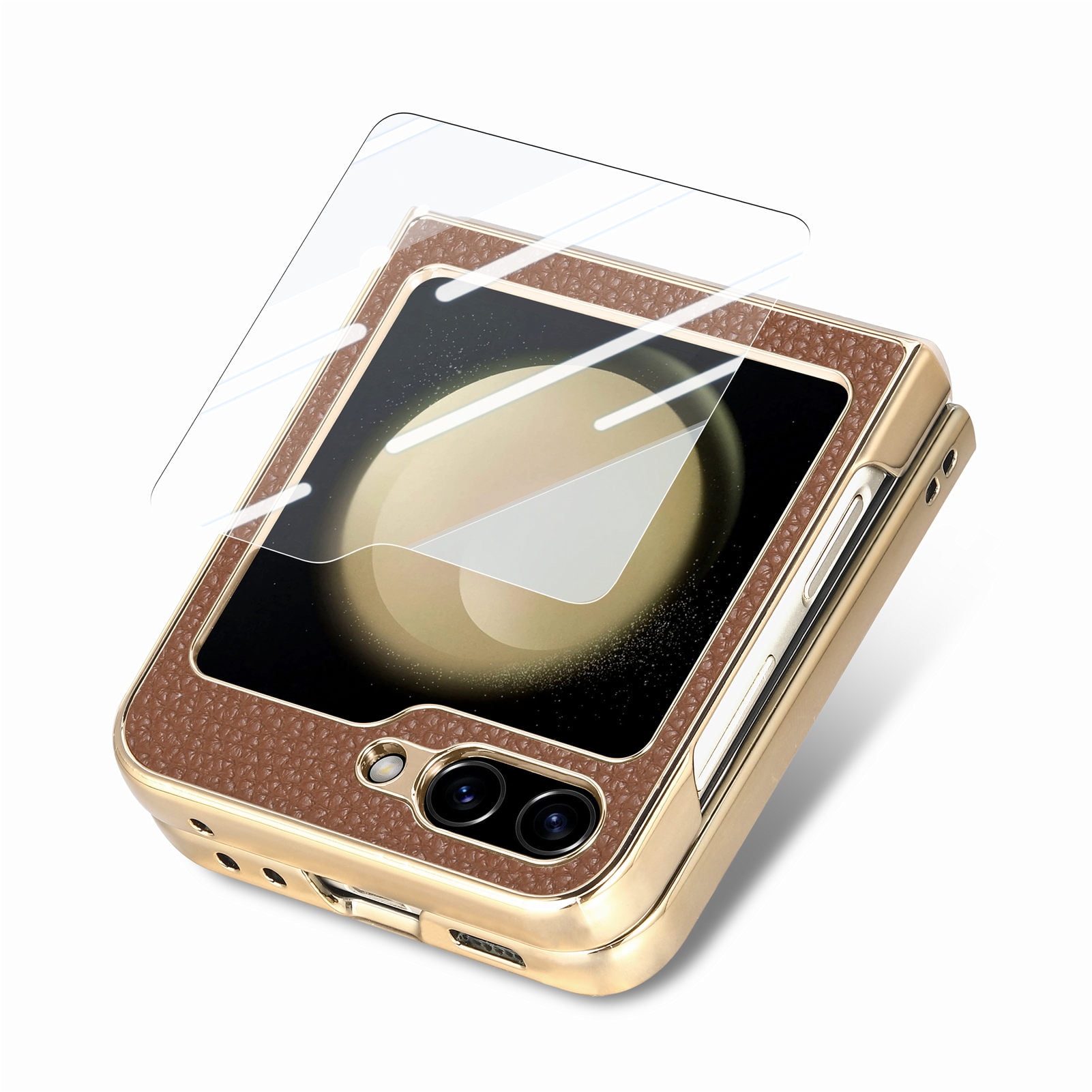 Dteck for Samsung Galaxy Z Flip 5 Case with Small Screen Protector ...