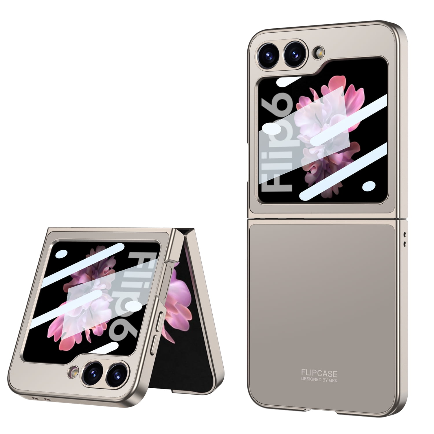Dteck for Samsung Galaxy Z Flip 6 Case with Built-in Screen Protector ...