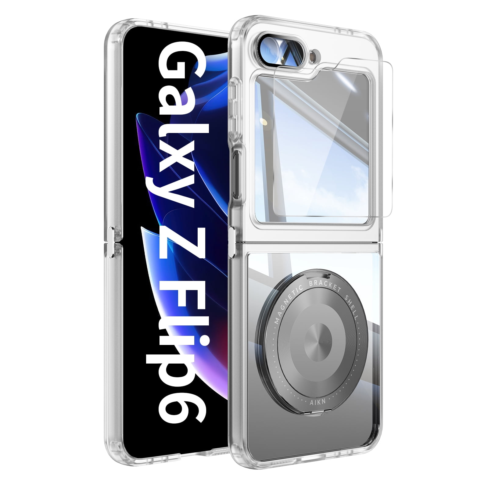 Dteck for Samsung Galaxy Z Flip 6 Case with Screen Protector, Z Flip6 ...
