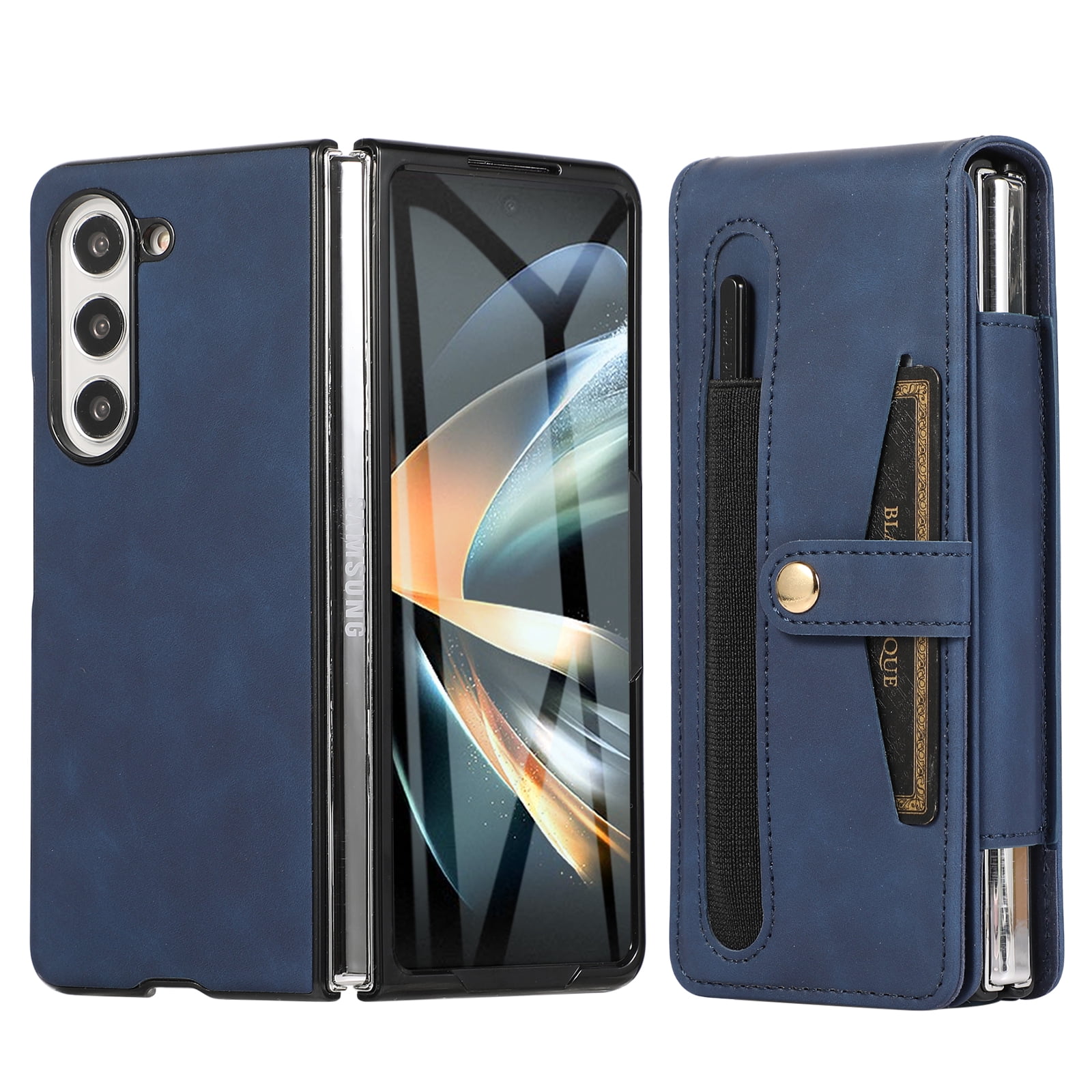 Dteck for Samsung Galaxy Z Fold 5 Case with Belt Clip & Card Holder ...
