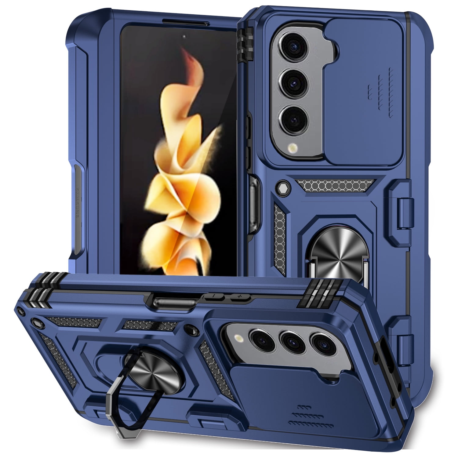Dteck Samsung Galaxy Z Fold 5 Case, Magnetic Kickstand, Slide Camera ...
