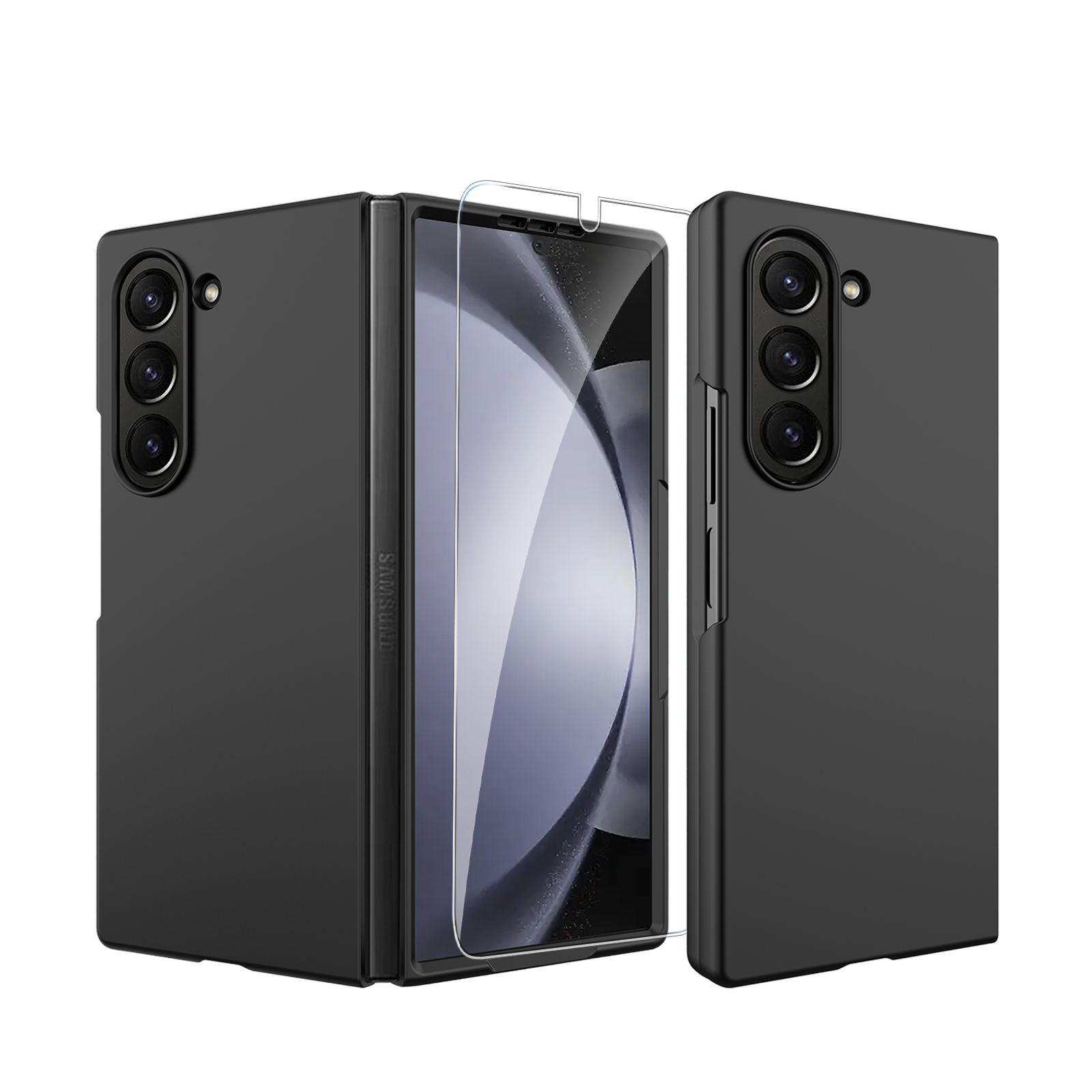 Dteck for Samsung Galaxy Z Fold 6 Case with Tempered Glass Screen ...