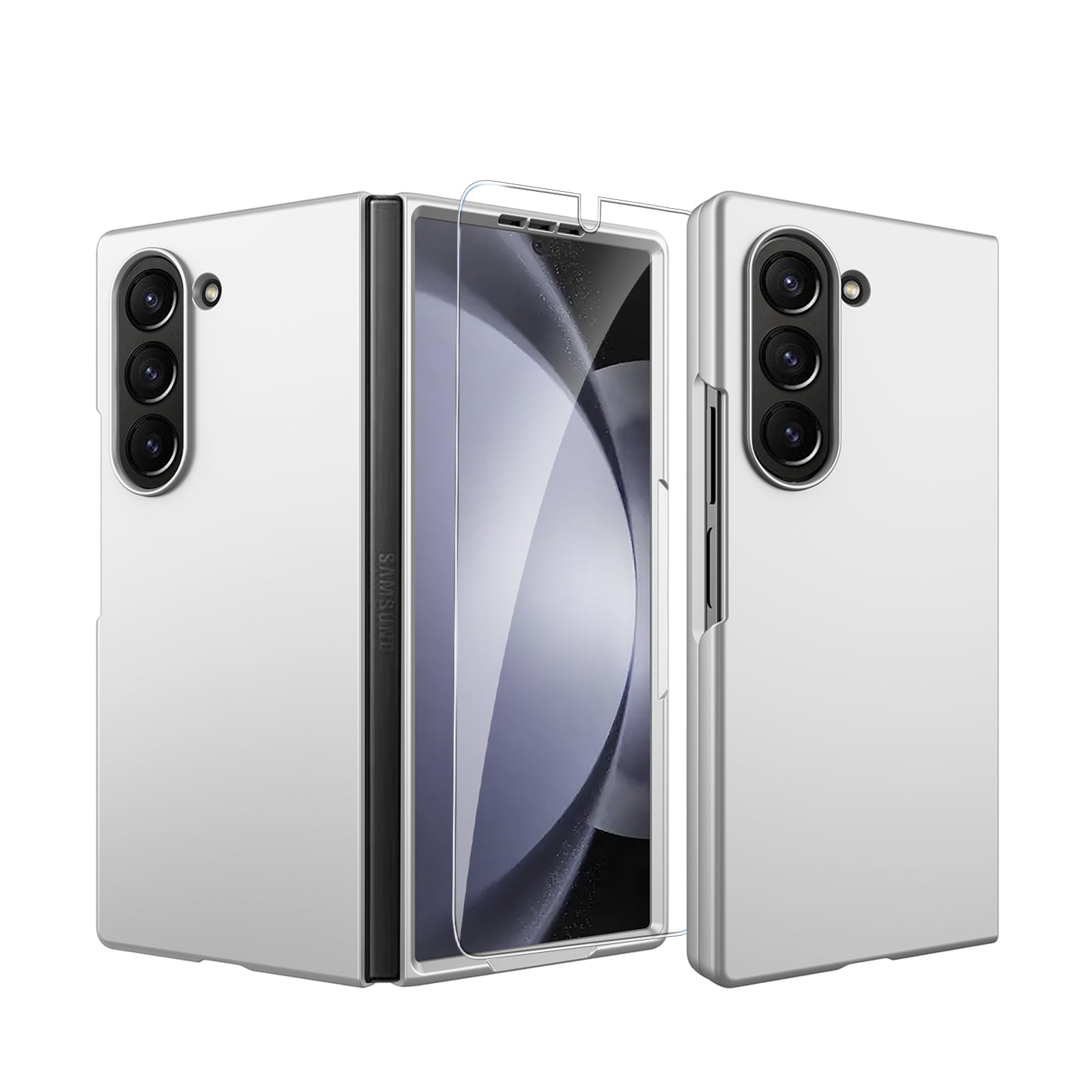 Dteck for Samsung Galaxy Z Fold 6 Case with Tempered Glass Screen ...