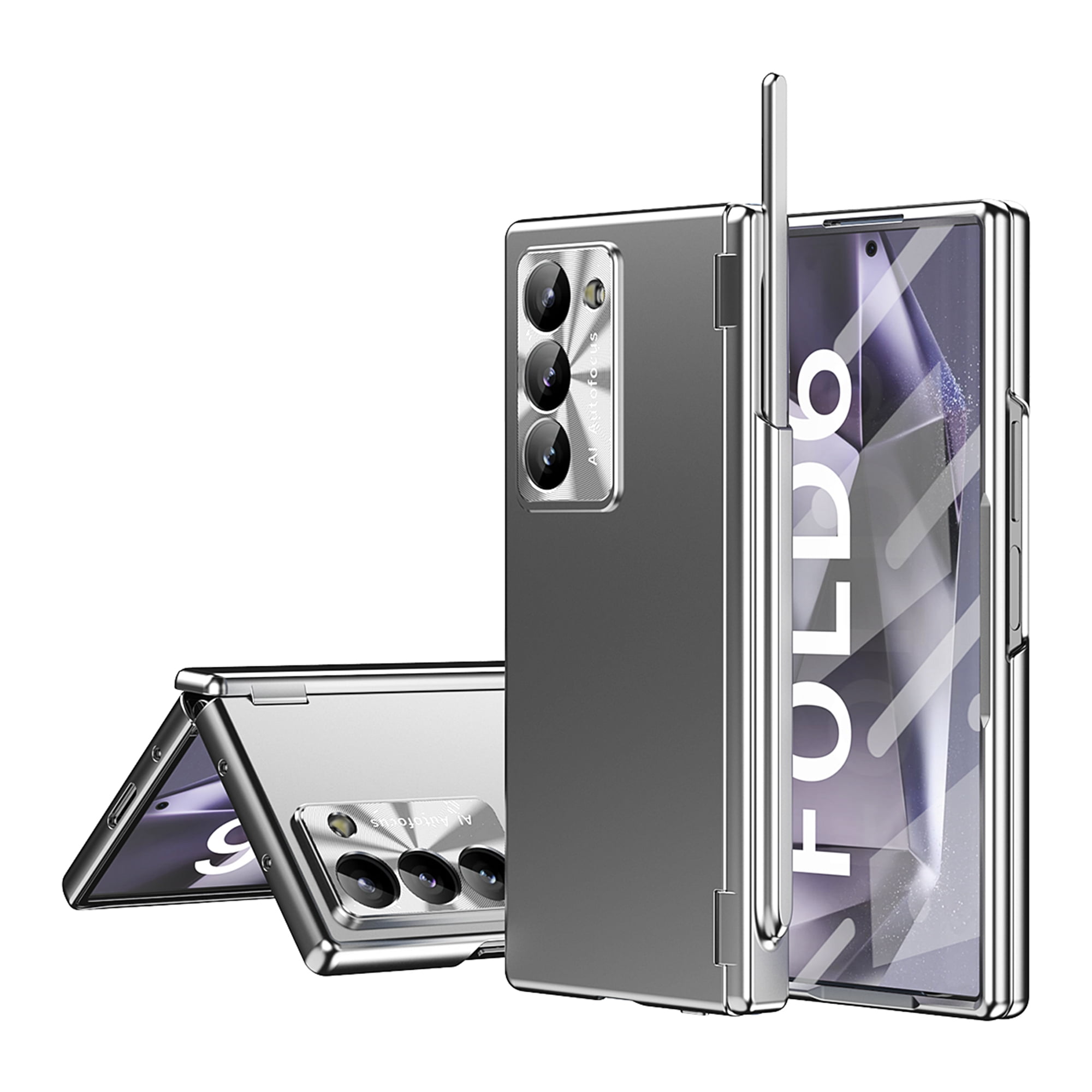 Dteck for Samsung Galaxy Z Fold 6 with Hinge Protection & S Pen Holder ...
