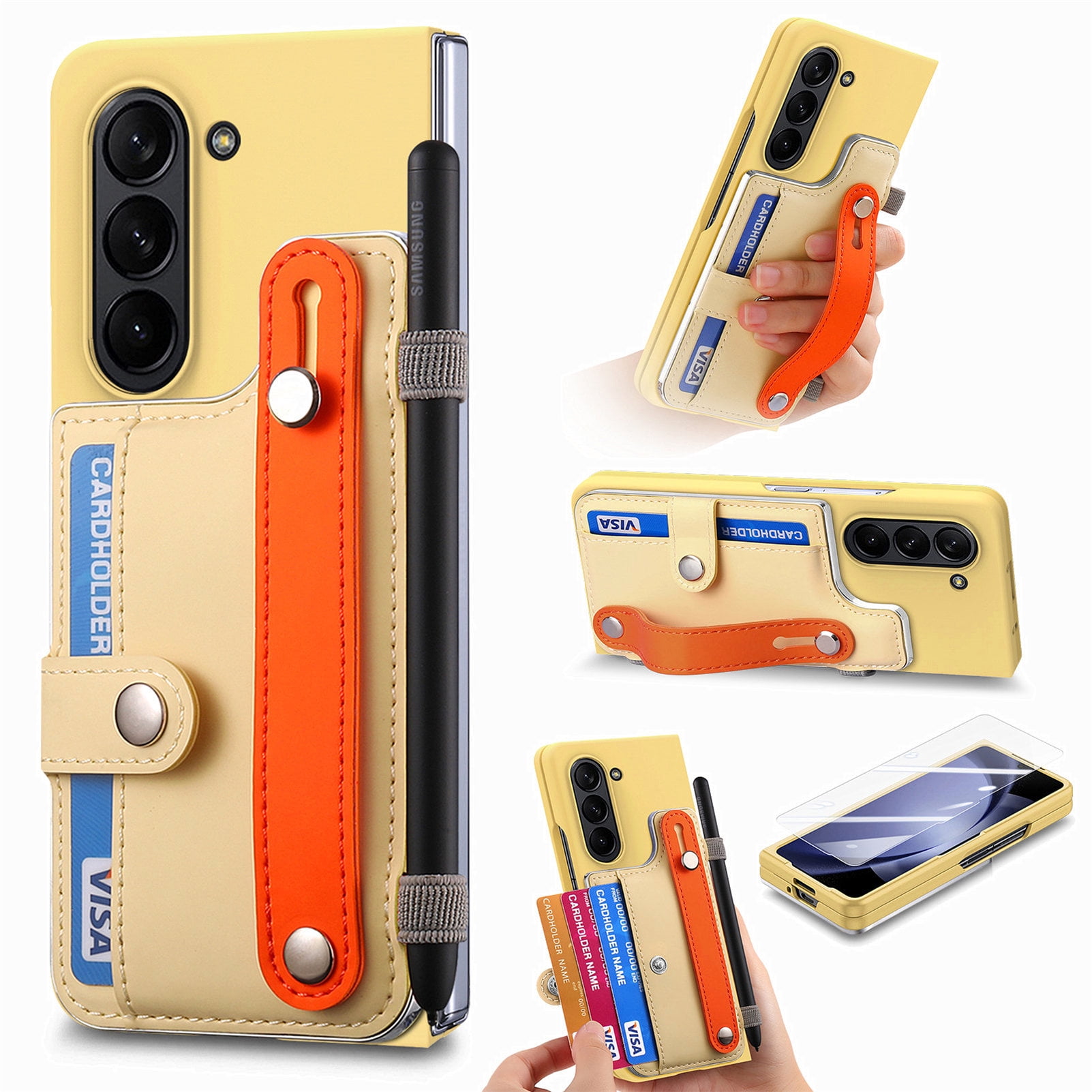 Dteck for Samsung Galaxy Z Fold 6 Wallet Case with S Pen Holder & Stand ...