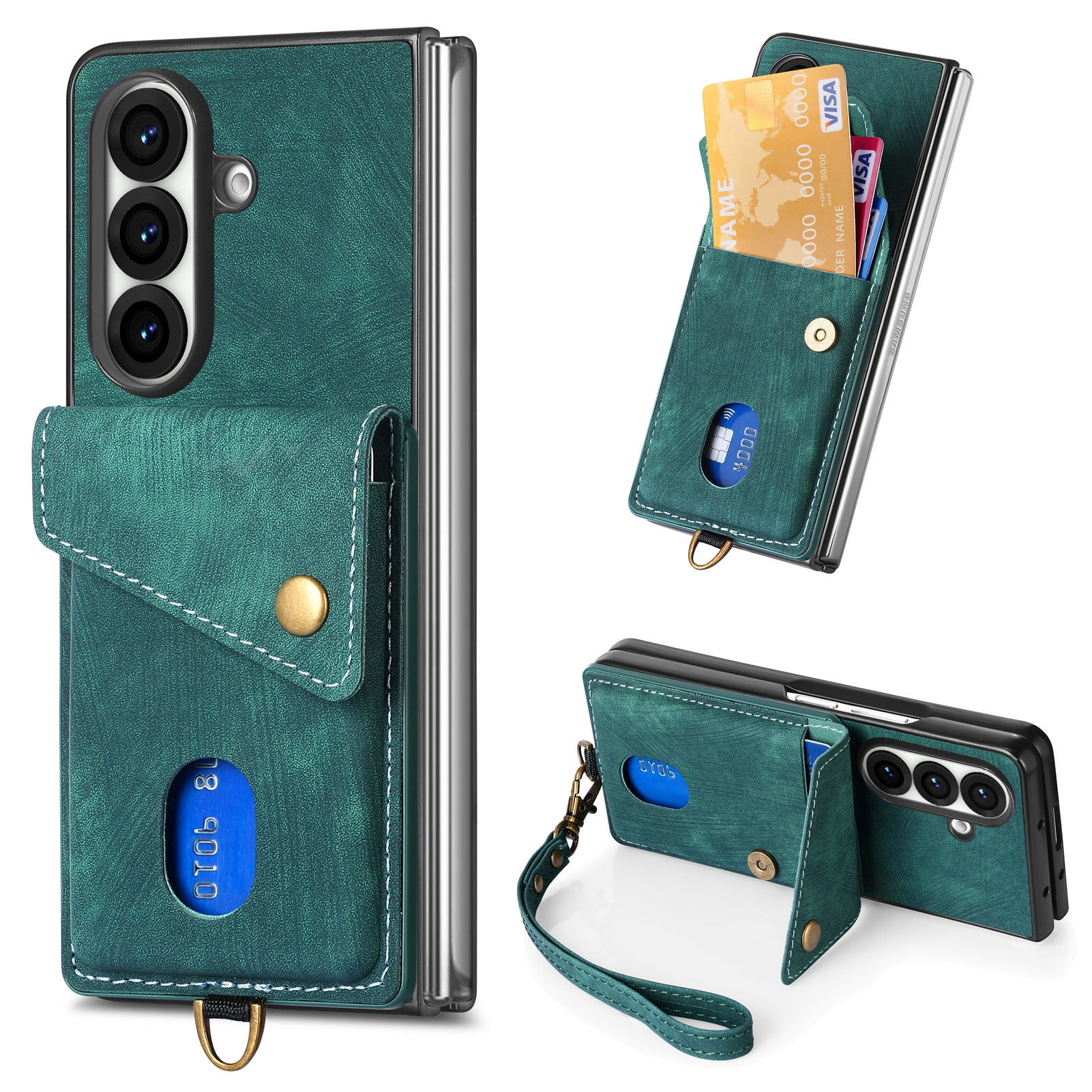 Dteck for Samsung Galaxy Z Fold 7 5G Case,Wallet Phone Case with Card ...