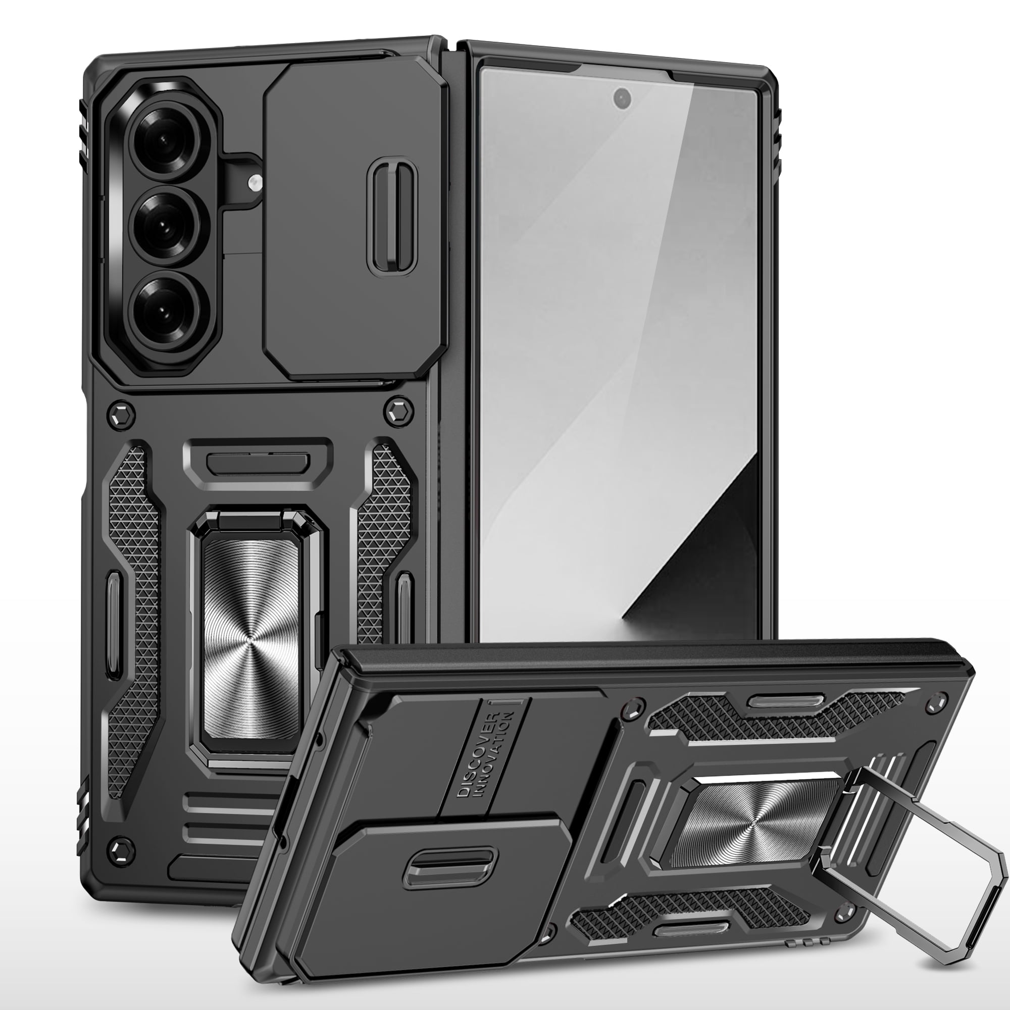 Dteck for Samsung Galaxy Z Fold 7 Case with Screen Protector & Camera ...