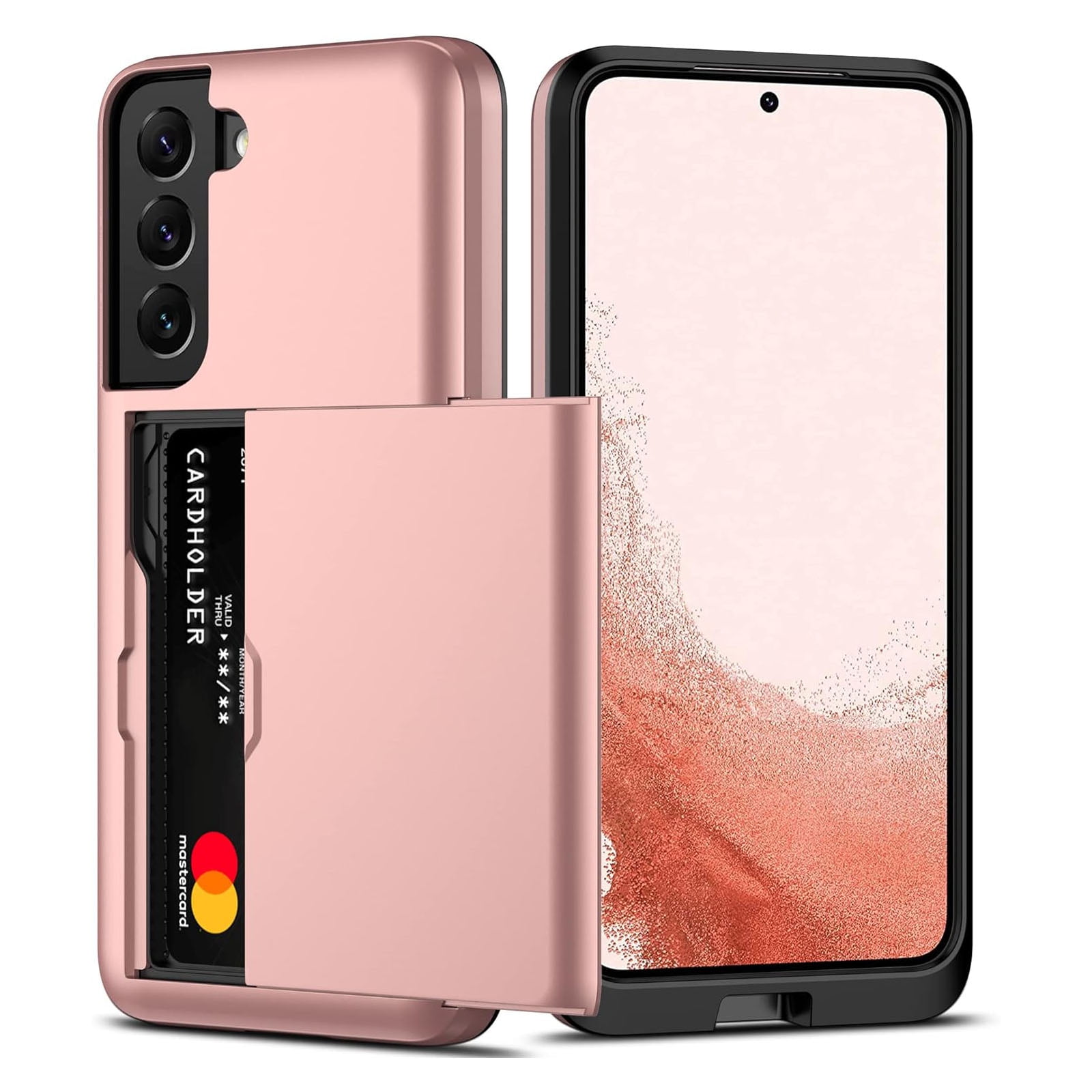 Dteck for Samsung S24 Plus Case with Card Holder Dual Layer Heavy Duty ...